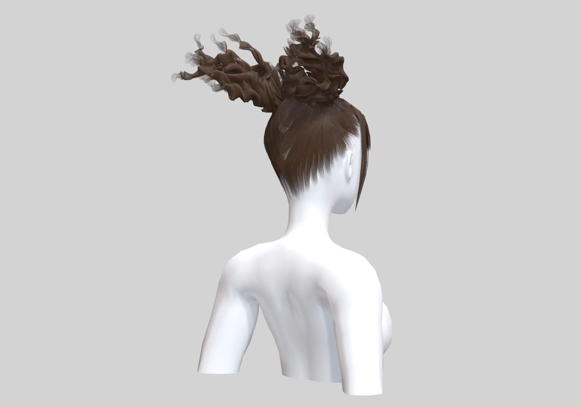 Up Ponytails Hairstyle V37733 - 3D Model by nickianimations