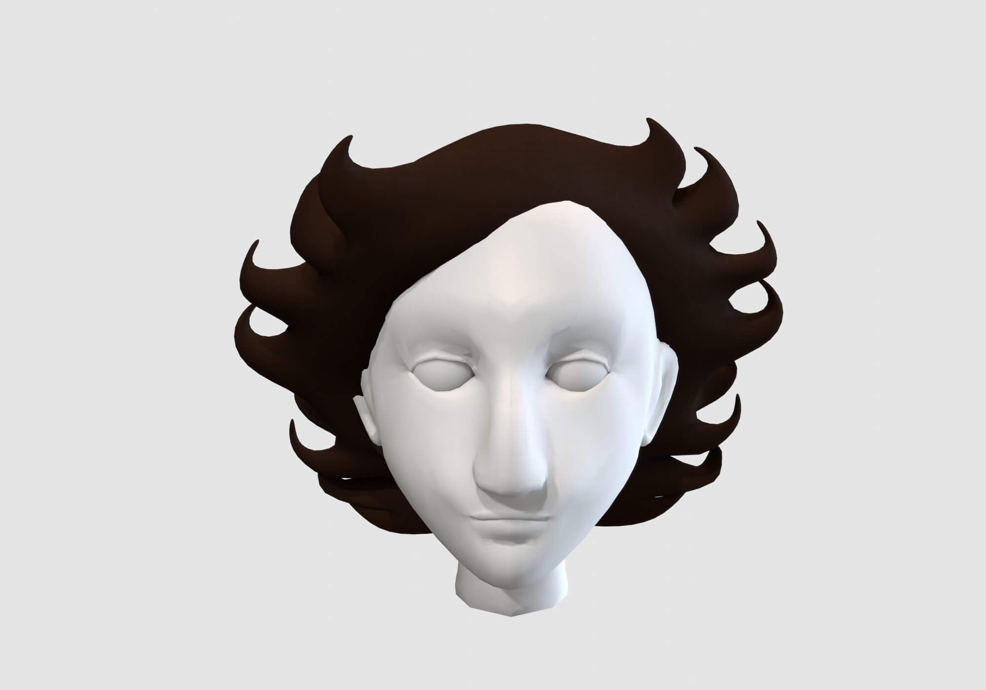 Wavy Cartoon Hairstyle - 3D Model by nickianimations