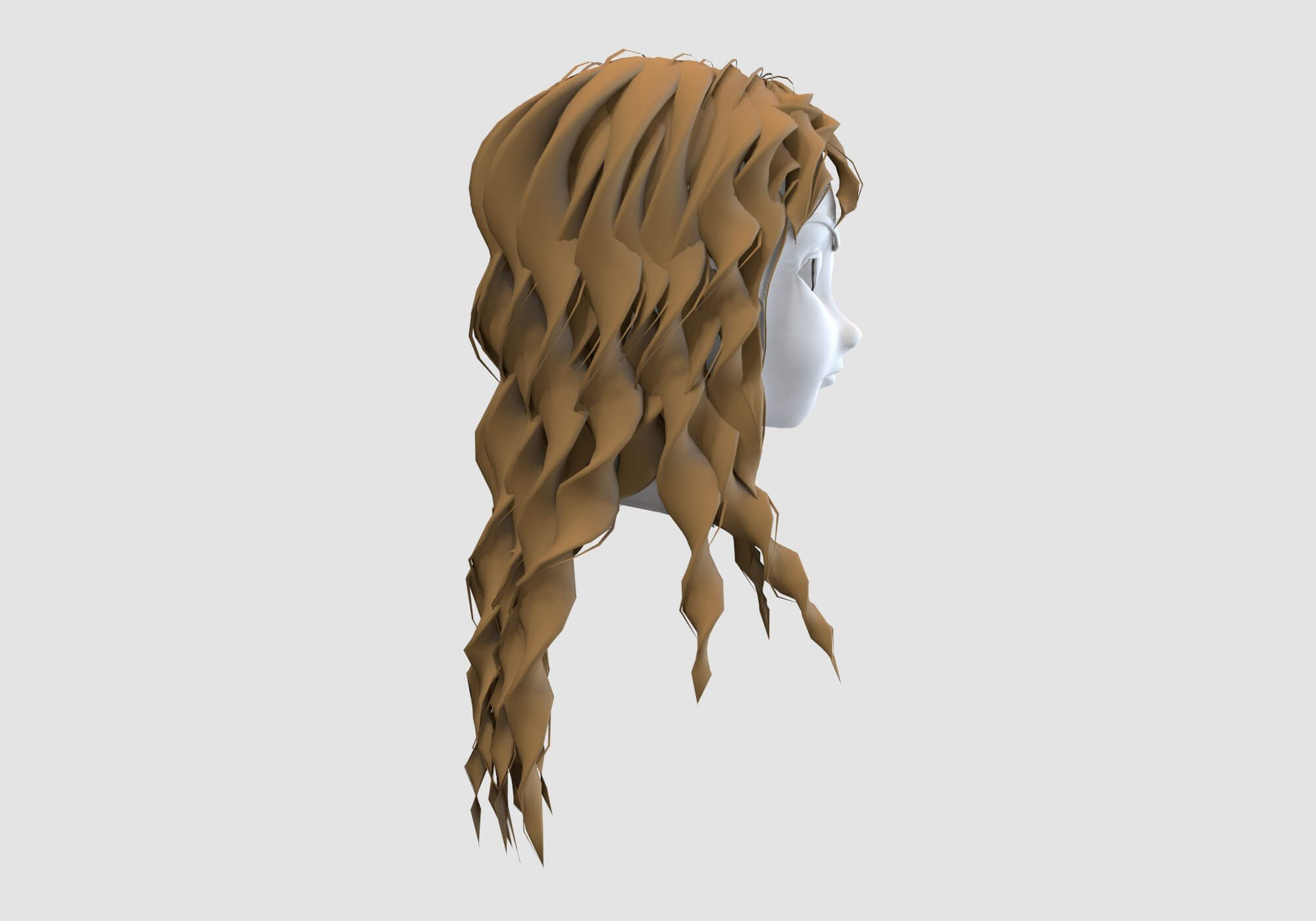 Wavy Cartoon Hairstyle - 3D Model by nickianimations
