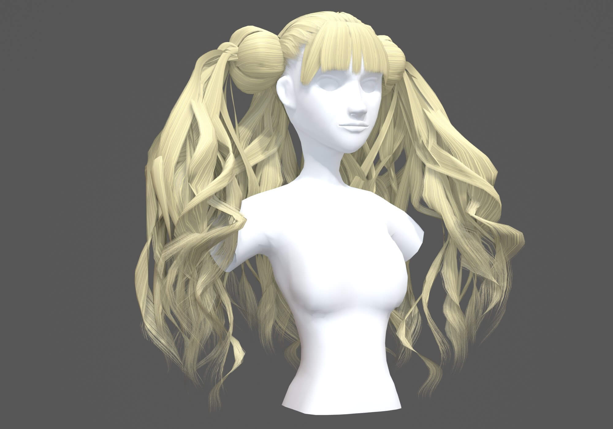 Wavy Cute Hairstyle - 3D Model by nickianimations