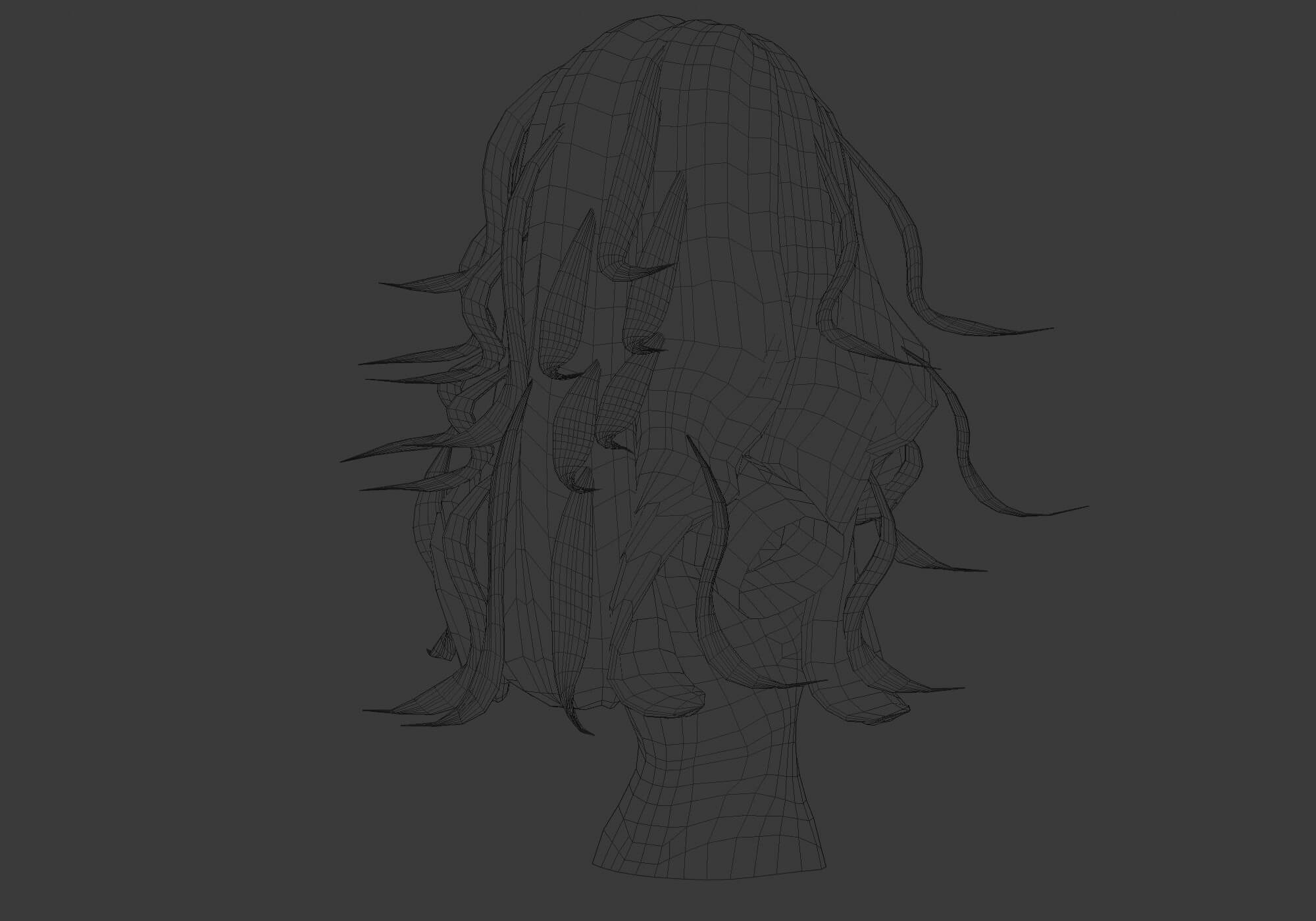 Wavy Female Hairstyle - 3D Model by nickianimations