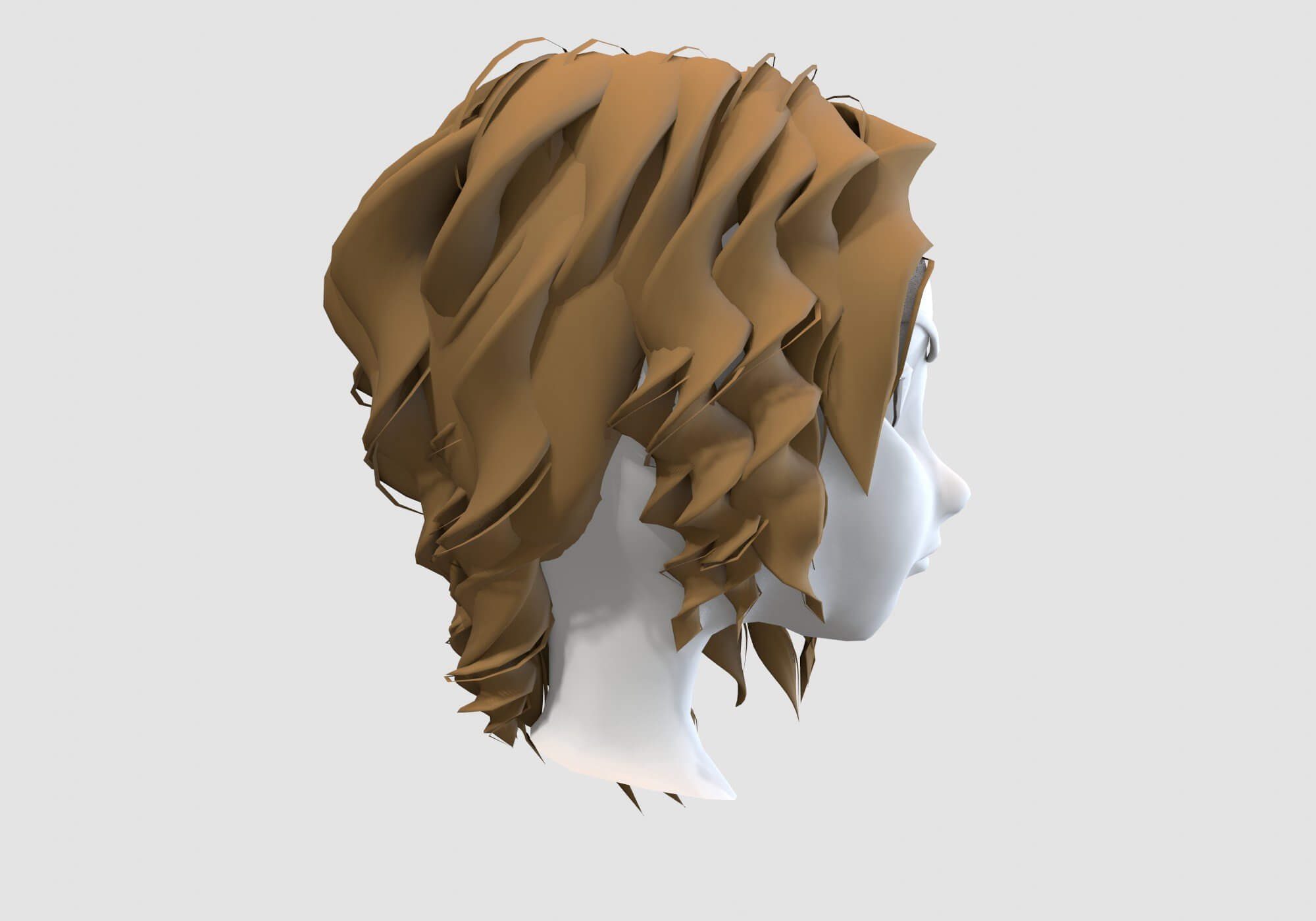 Wavy Female Hairstyle - 3D Model by nickianimations