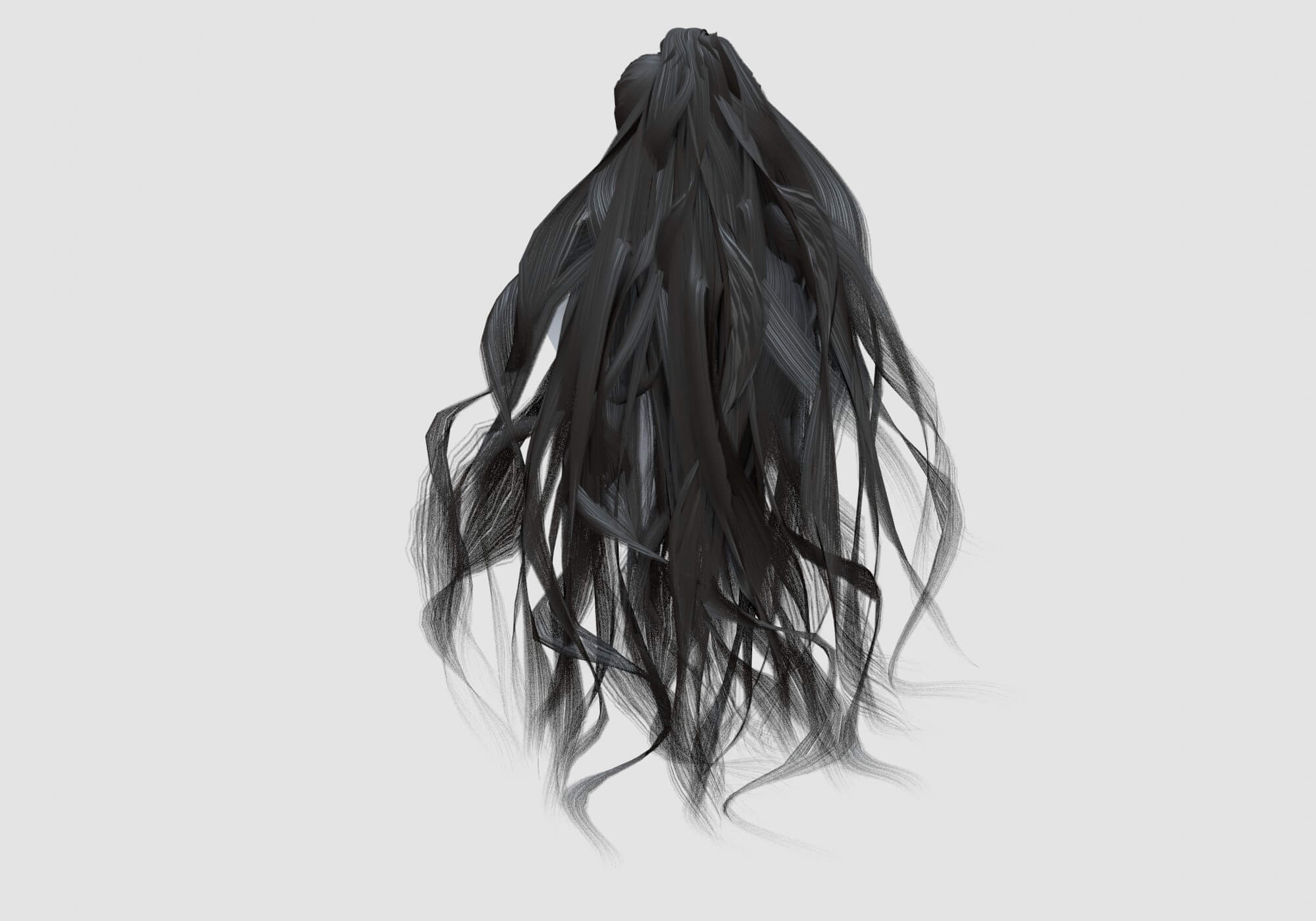 Wavy Long Hairstyle - 3D Model by nickianimations
