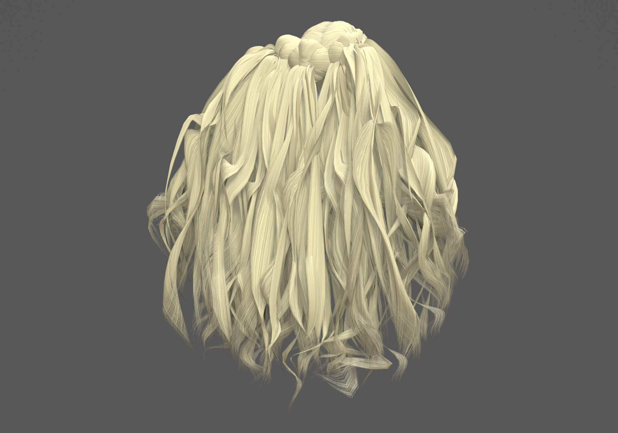 Wavy Long Hairstyle - 3D Model by nickianimations