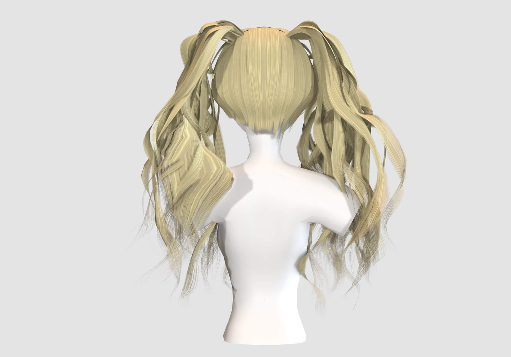 Wavy Pigtail Hairstyle - 3D Model by nickianimations