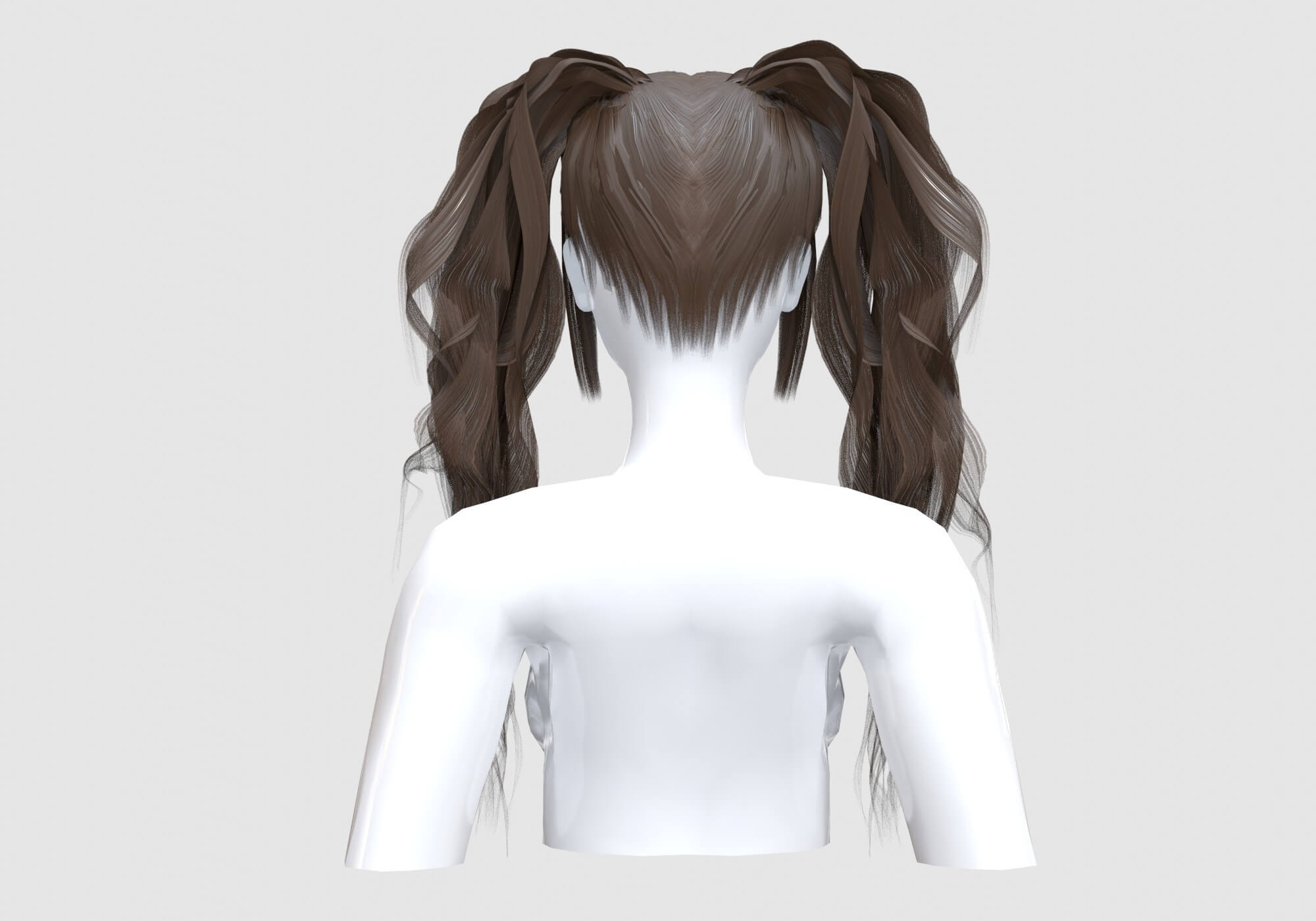Wavy Pigtails Hair V31218 - 3D Model by nickianimations