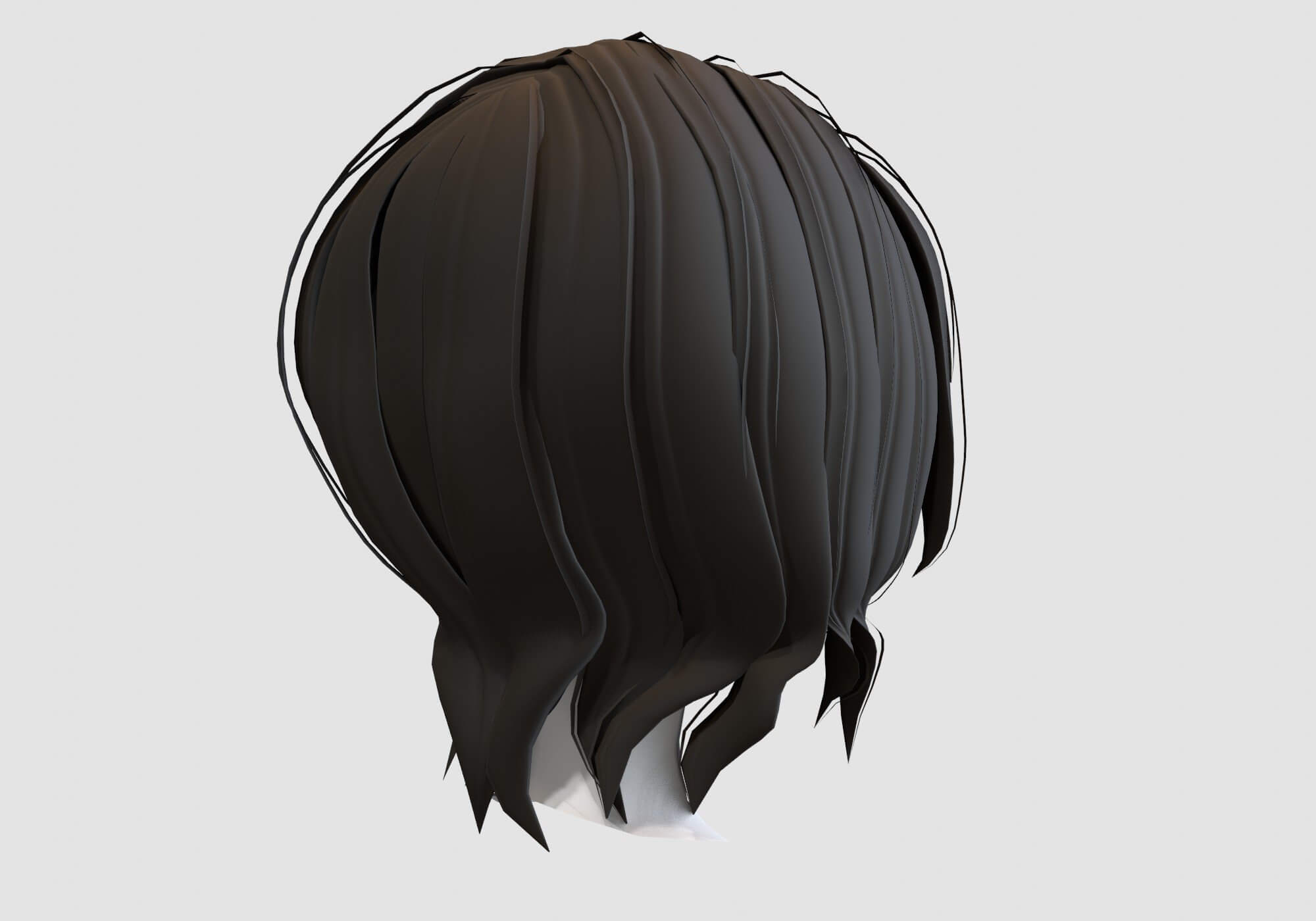 Wavy Short Hairstyle - 3D Model by nickianimations