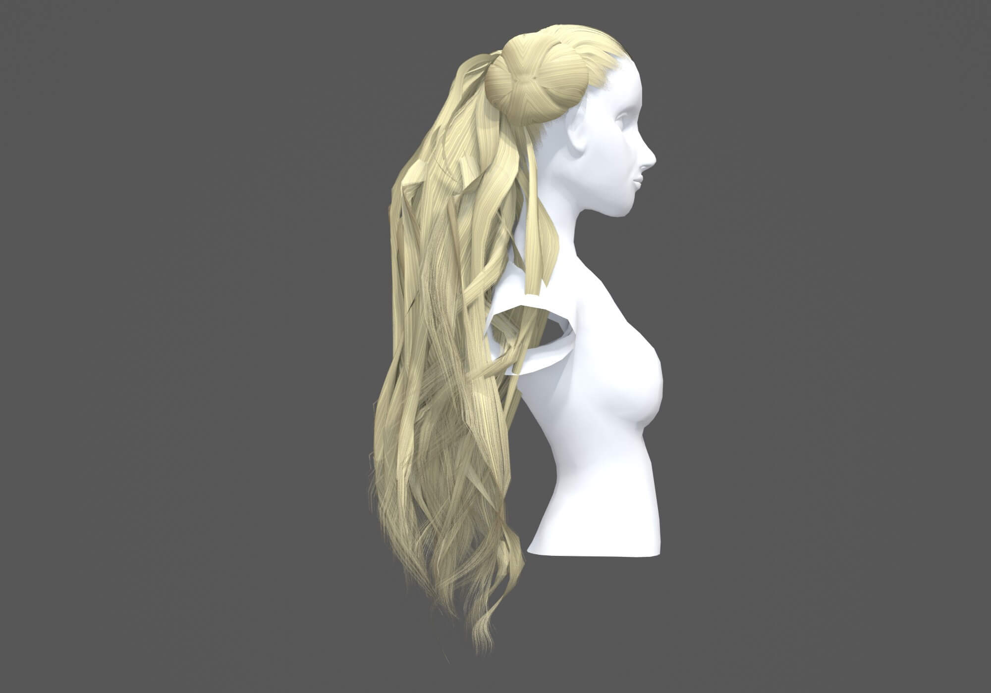 Wavy Styled Hairstyle - 3D Model by nickianimations