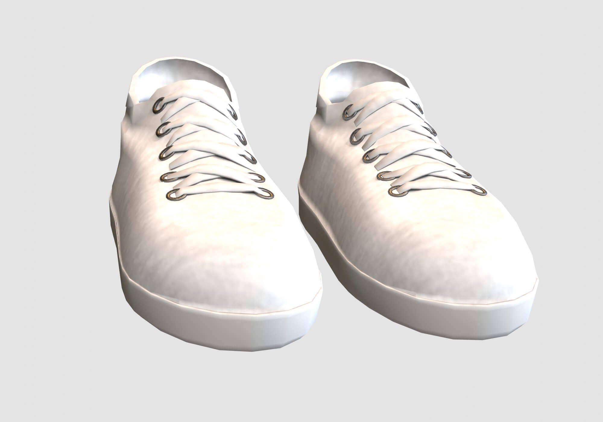 White Basic Shoes - 3D Model by nickianimations