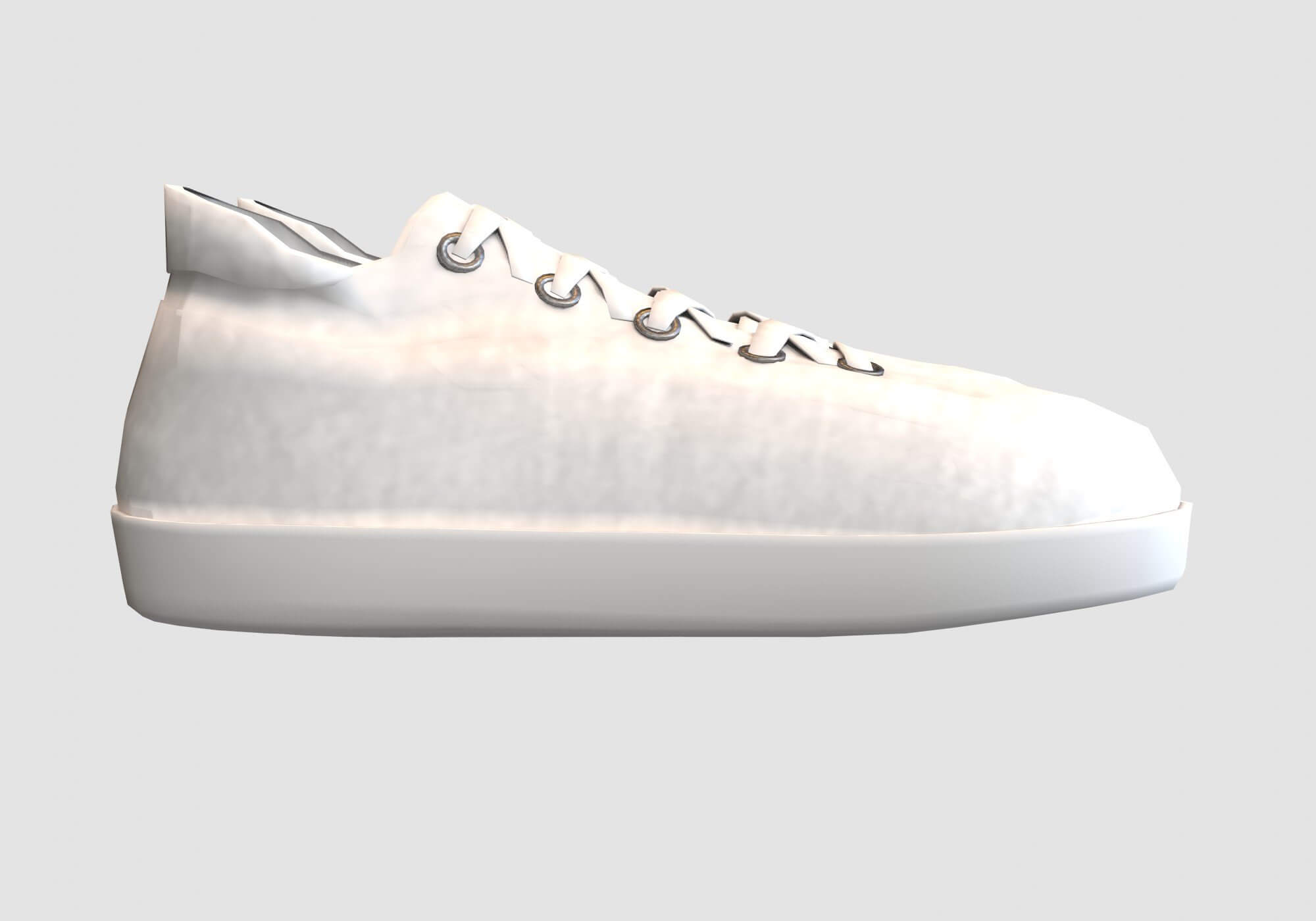 White Basic Shoes - 3D Model by nickianimations
