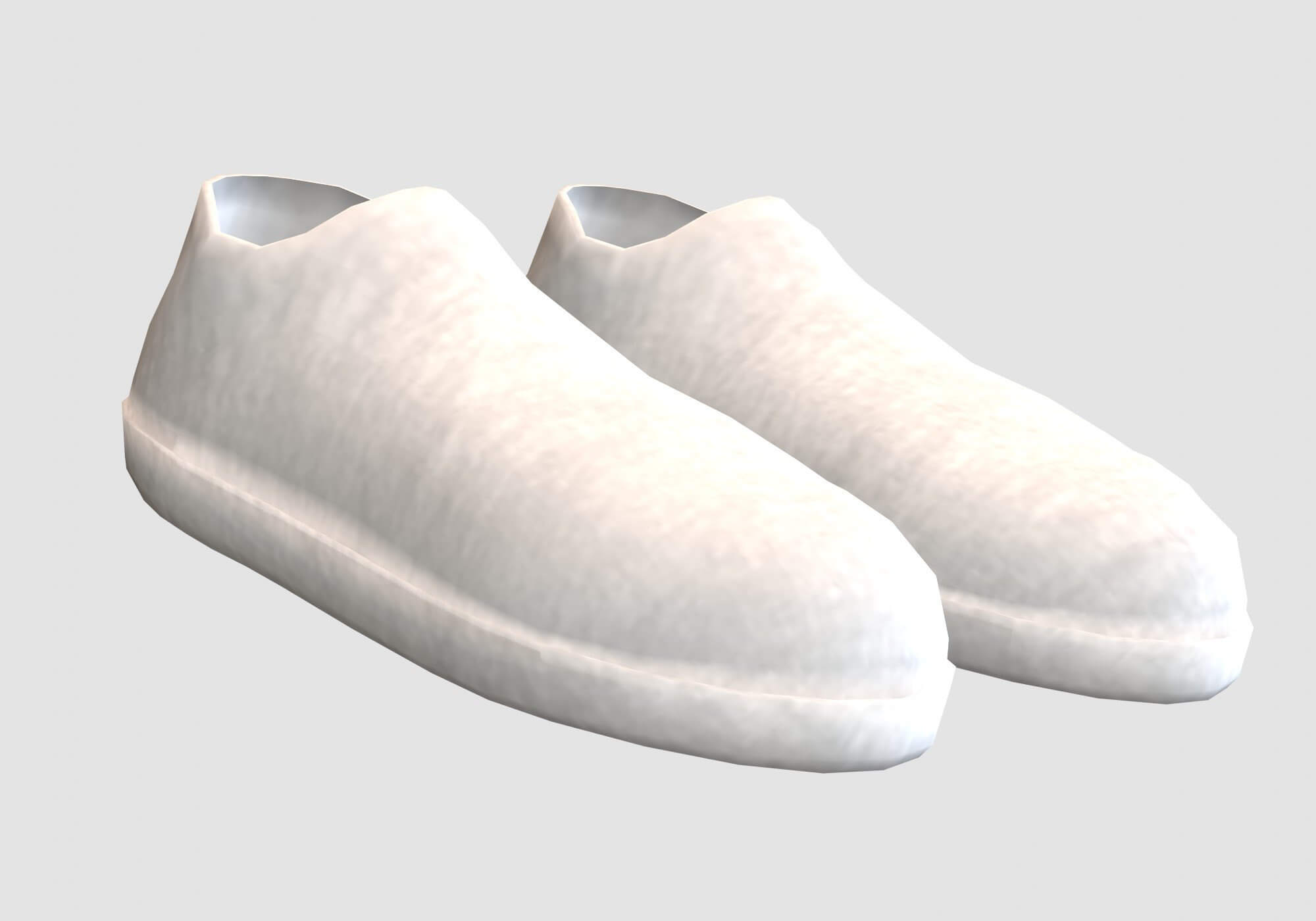 White Simple Shoes - 3D Model by nickianimations