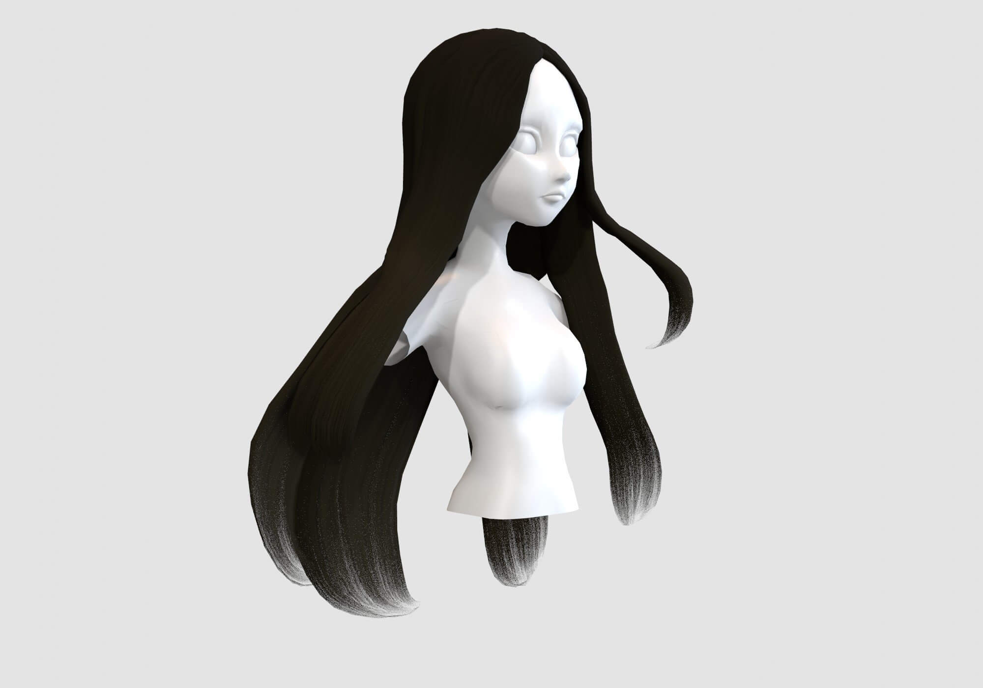Windy Anime Hairstyle - 3D Model by nickianimations