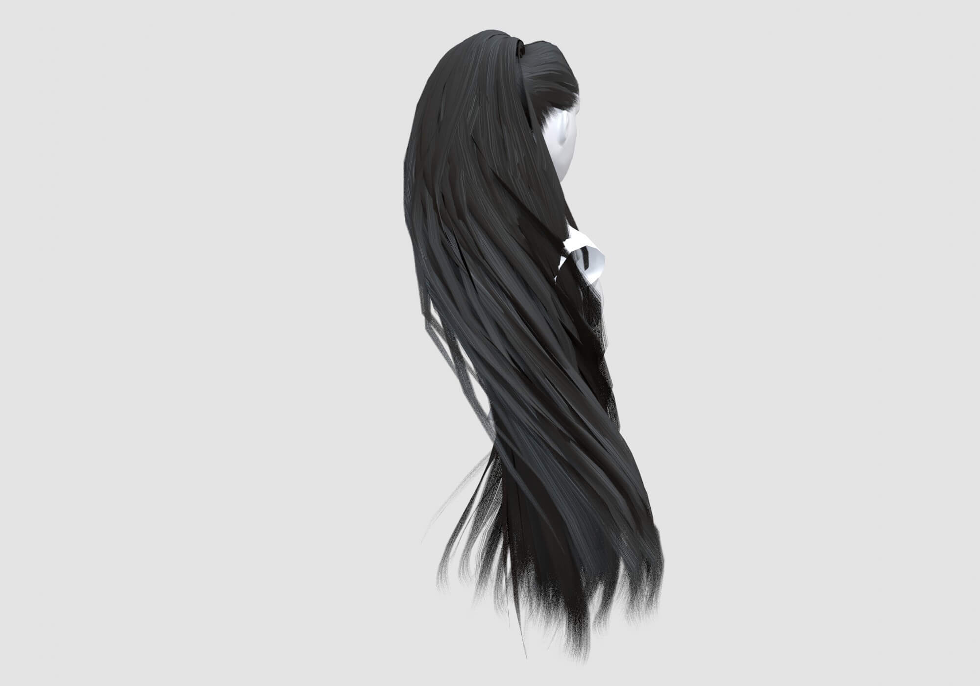 Windy Long Hairstyle - 3D Model by nickianimations