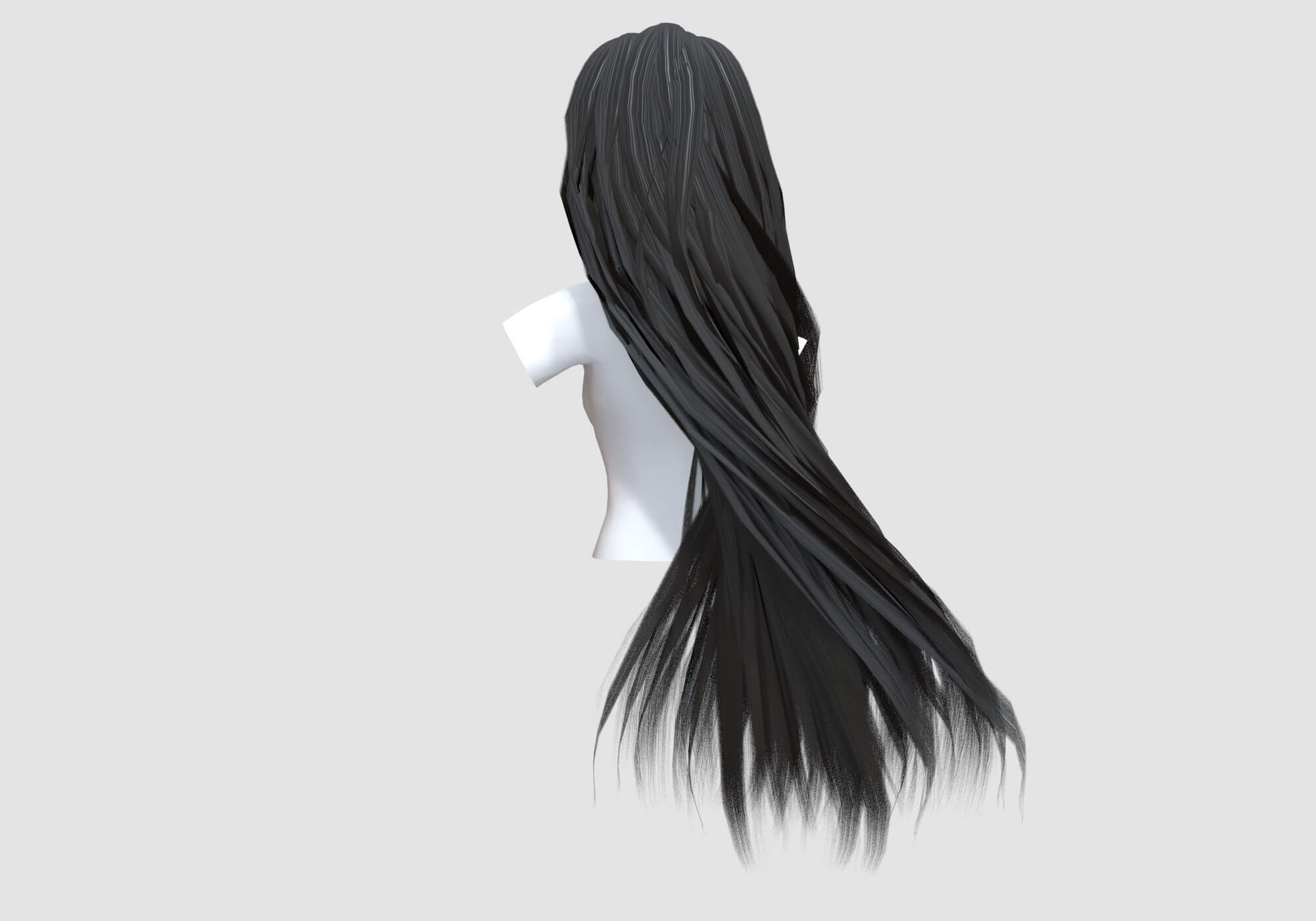 Windy Long Hairstyle - 3D Model by nickianimations
