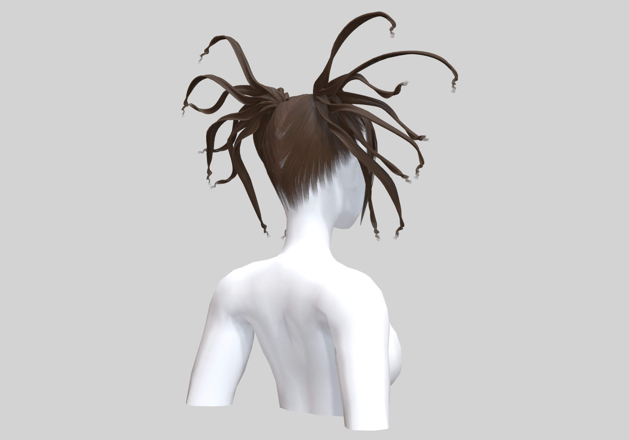 Windy Ponytails Hairstyle V28373 - 3D Model by nickianimations