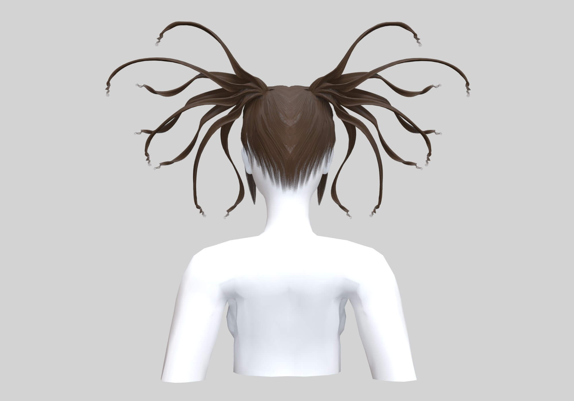 Windy Ponytails Hairstyle V28373 - 3D Model by nickianimations