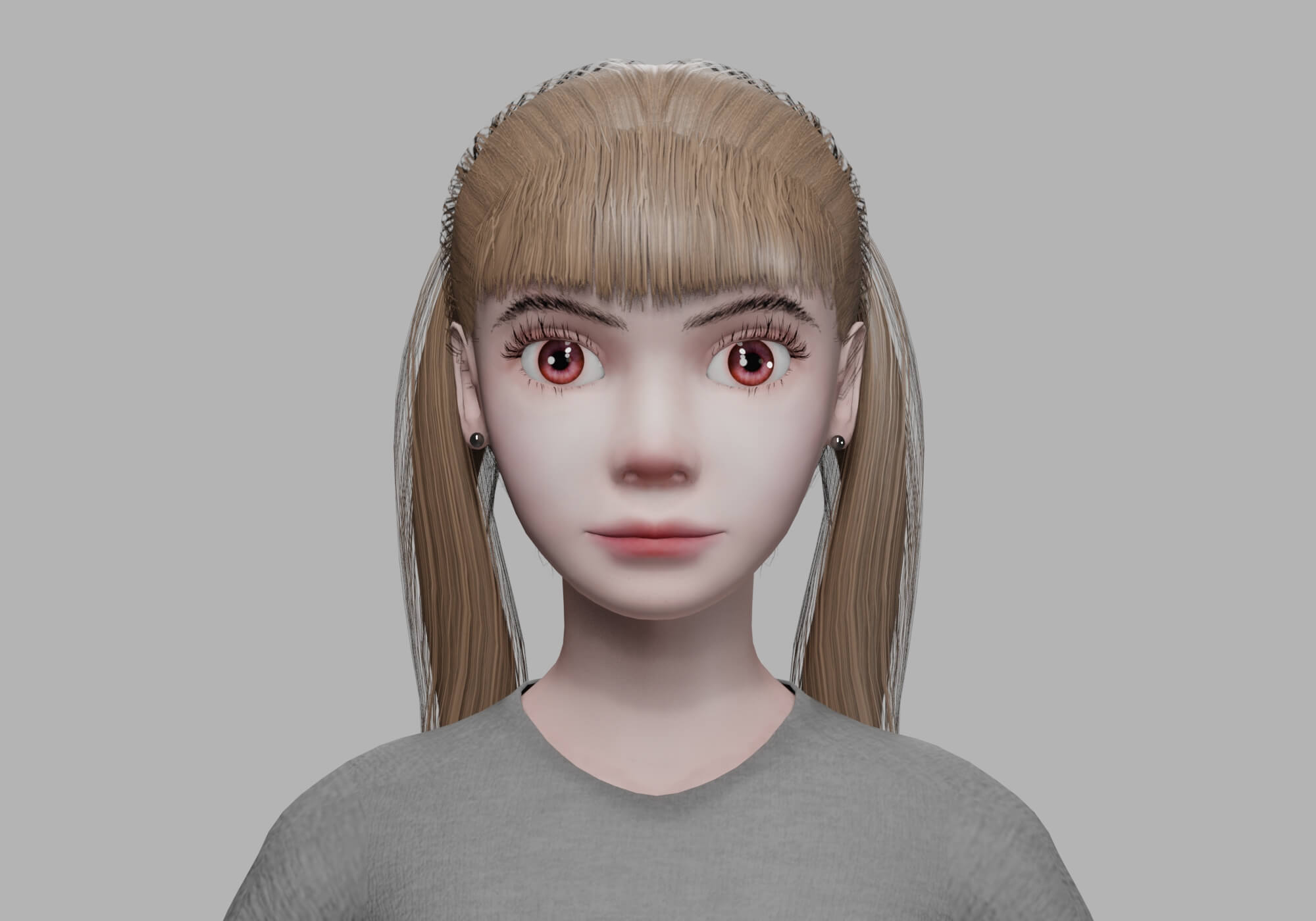 Young Basic Woman V24449 - 3D Model by nickianimations