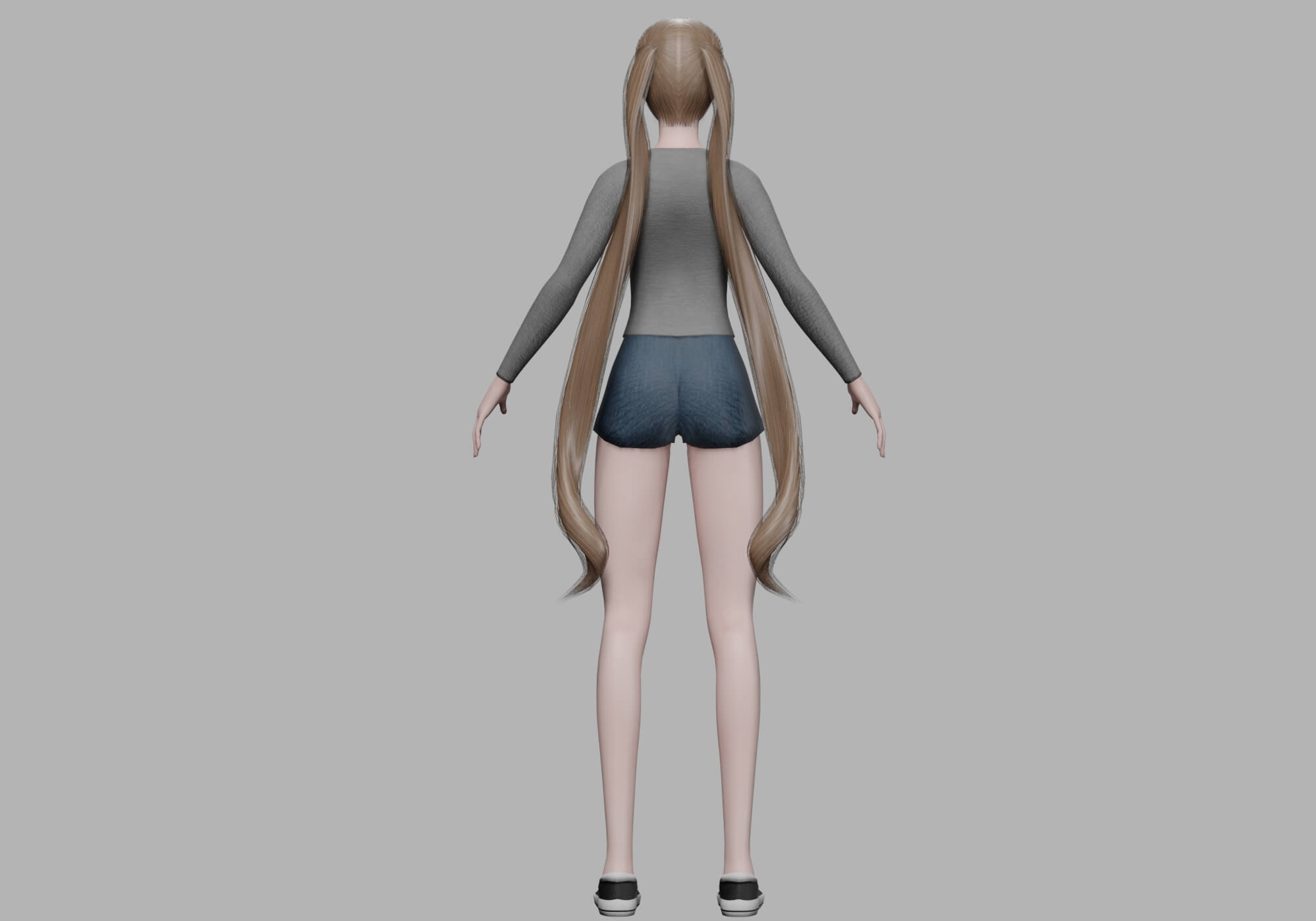 Young Basic Woman V24449 - 3D Model by nickianimations