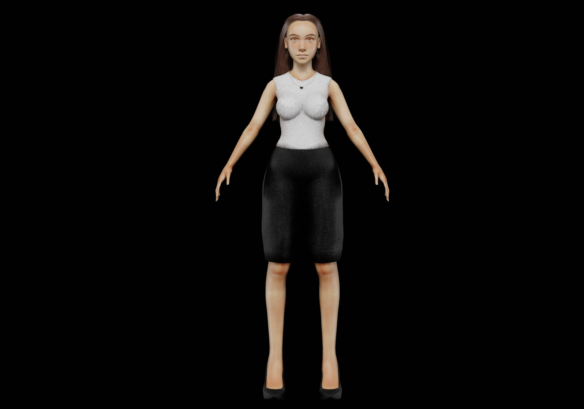 Young Basic Woman V29562 - 3D Model by nickianimations