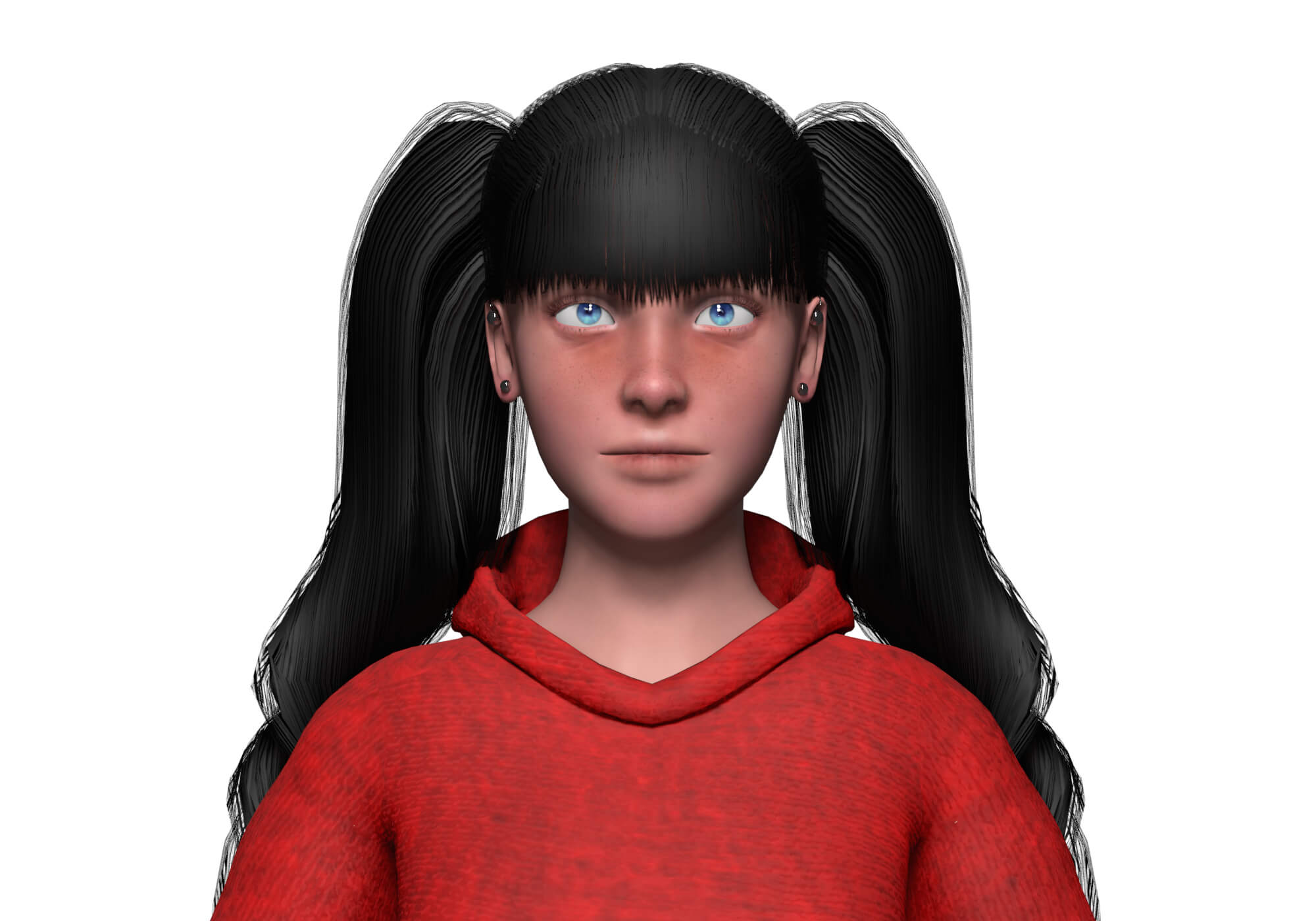 Young Basic Woman V35122 - 3D Model by nickianimations