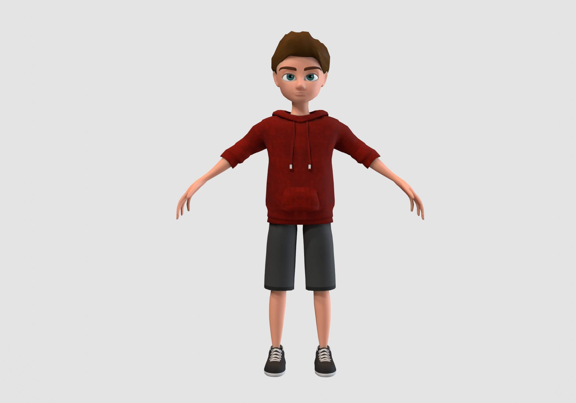 Young Cartoon Boy - 3D Model by nickianimations