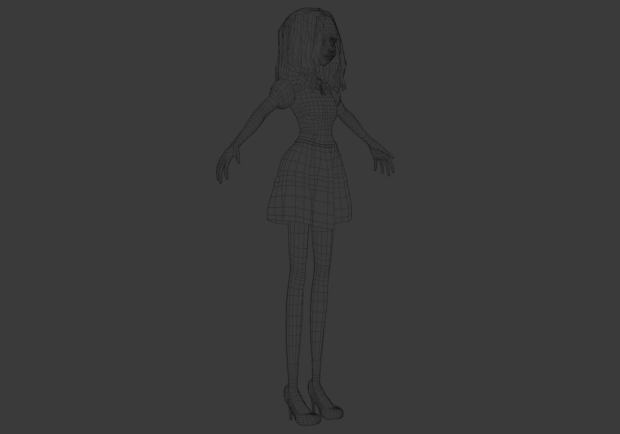 Young Pretty Girl - 3D Model by nickianimations