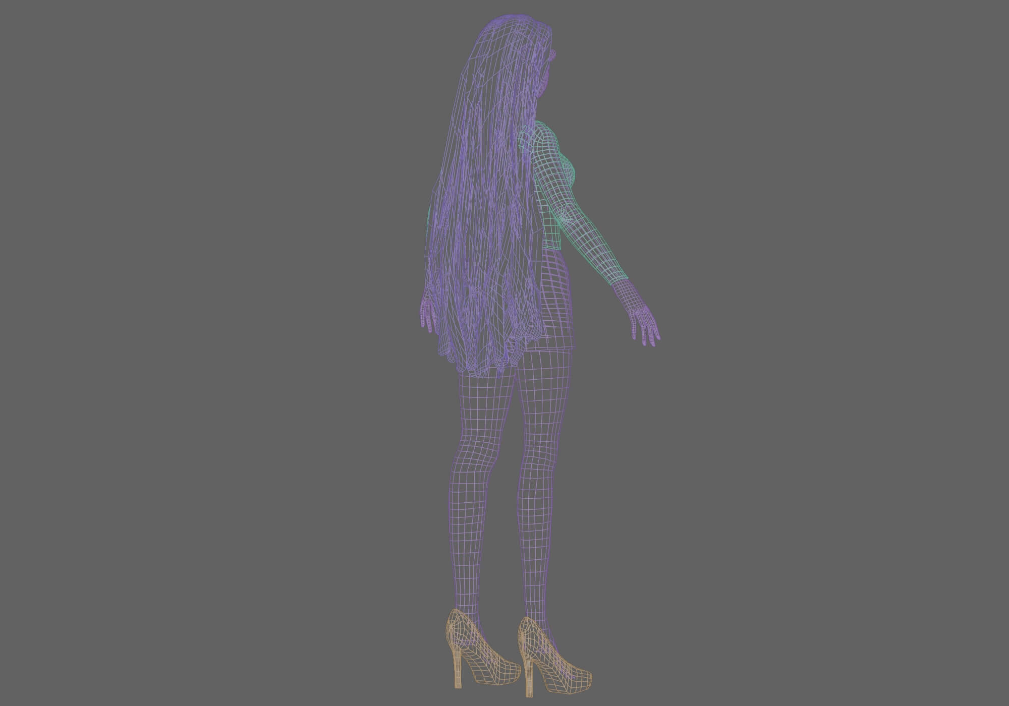 Young Stylized Girl V30443 - 3D Model by nickianimations