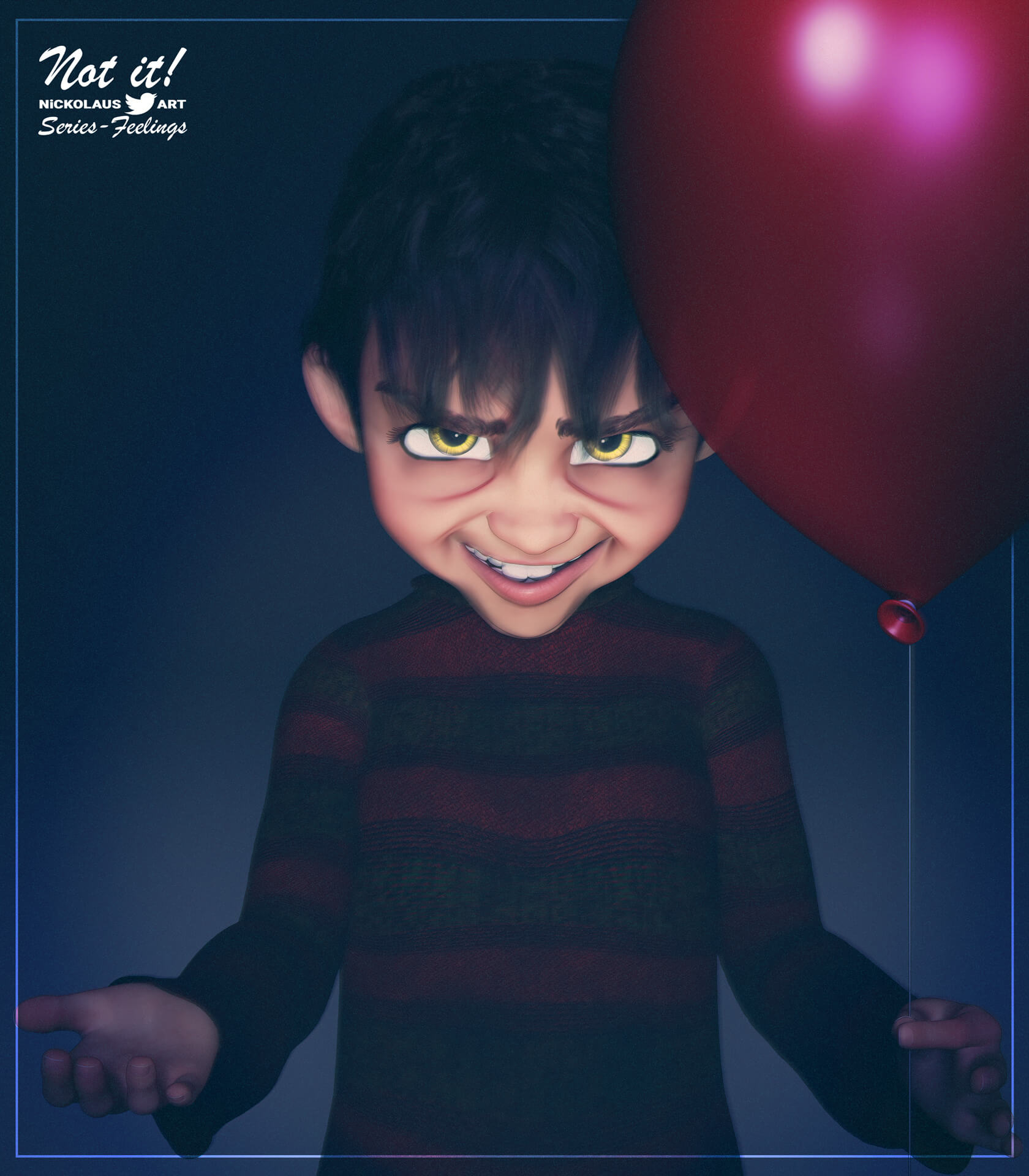 Not IT! 3D Render, Digital Art by nickolausart