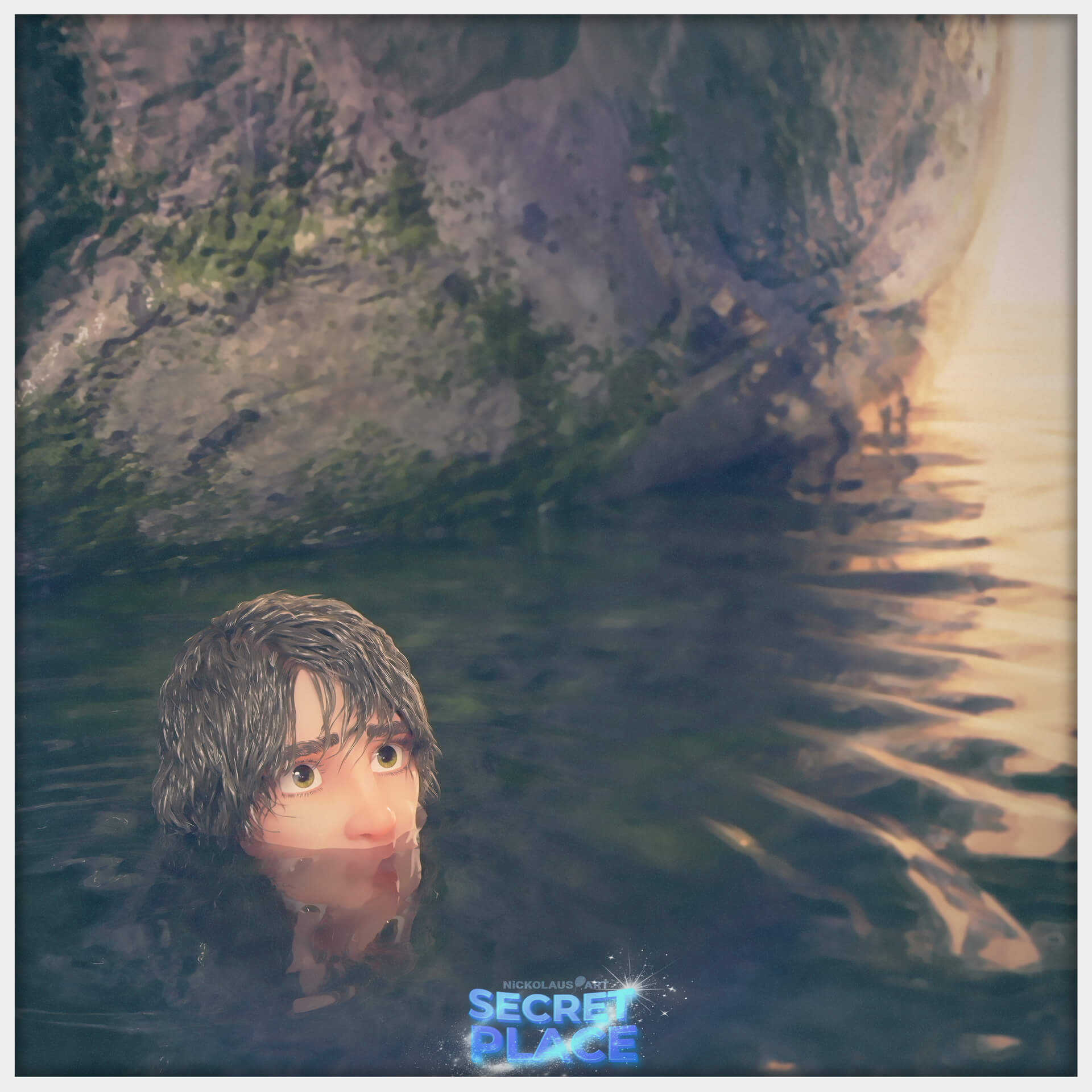 Secret Place - Part 1 (1 of 2) 3D Render by nickolausart