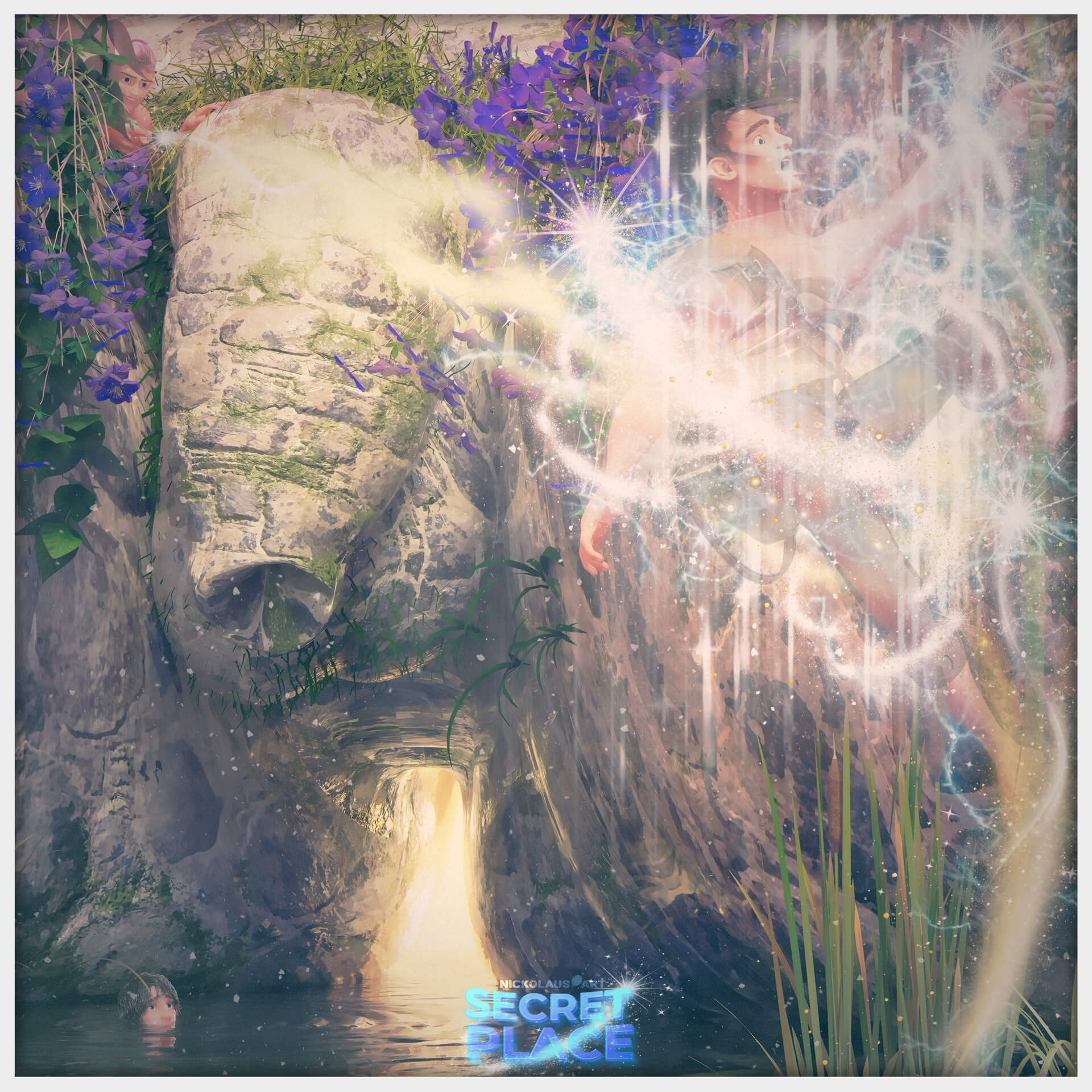 Secret Place - Part 1 (1 of 2) 3D Render by nickolausart