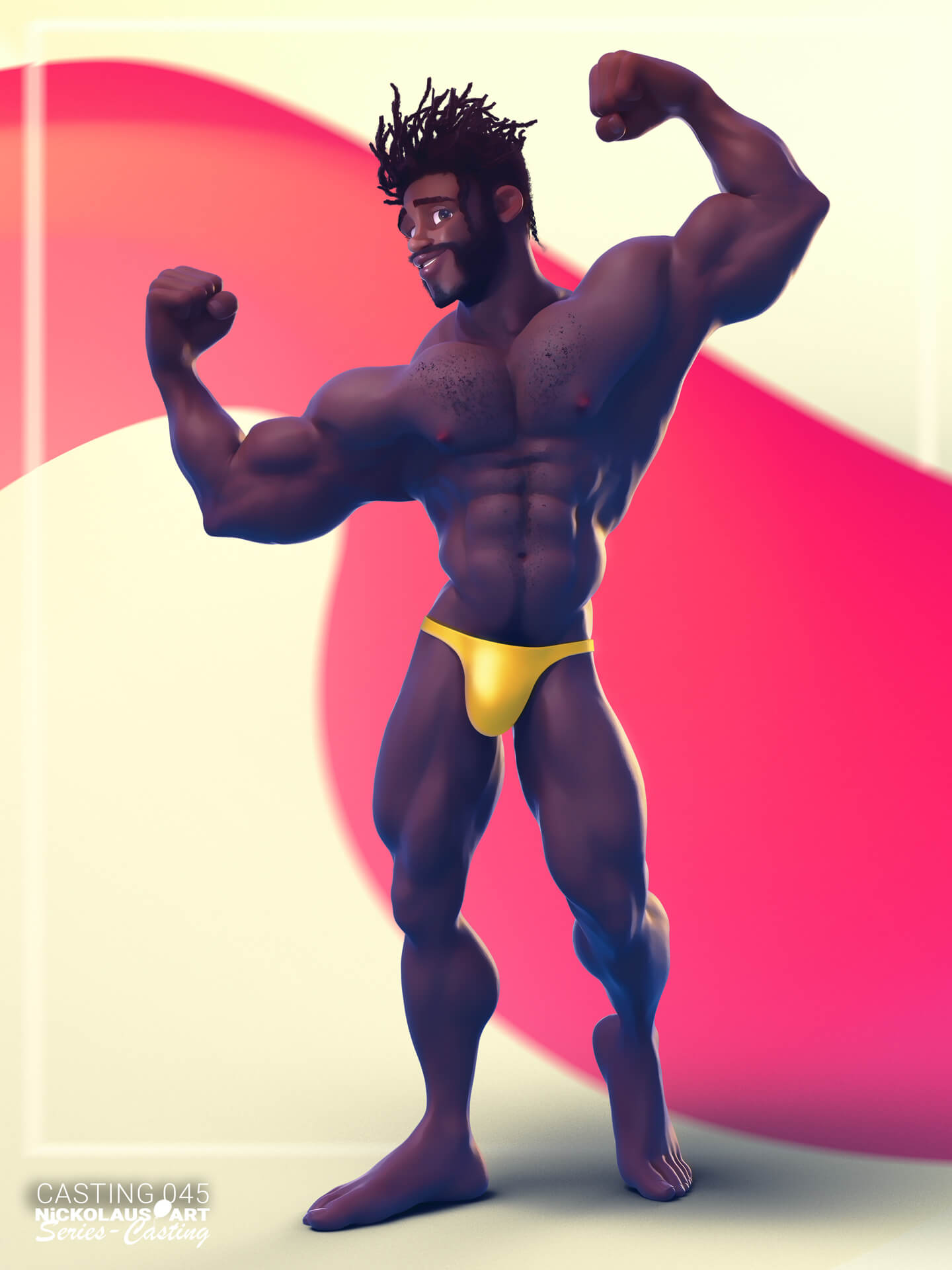 Series-Casting - Casting 45 (Censored) 3D Render by nickolausart