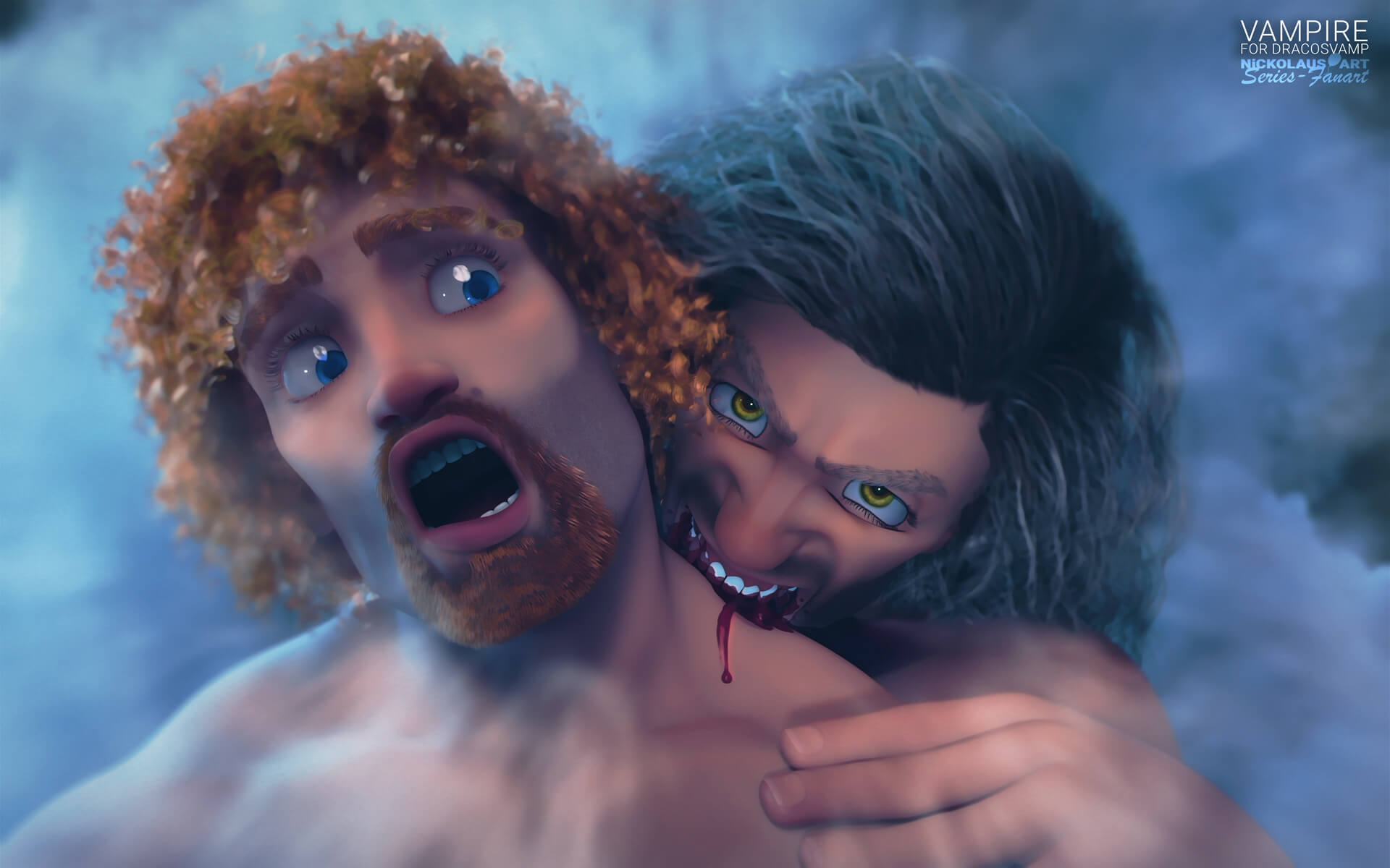 Series-Fanart - Vampire Bite 3D Render by nickolausart