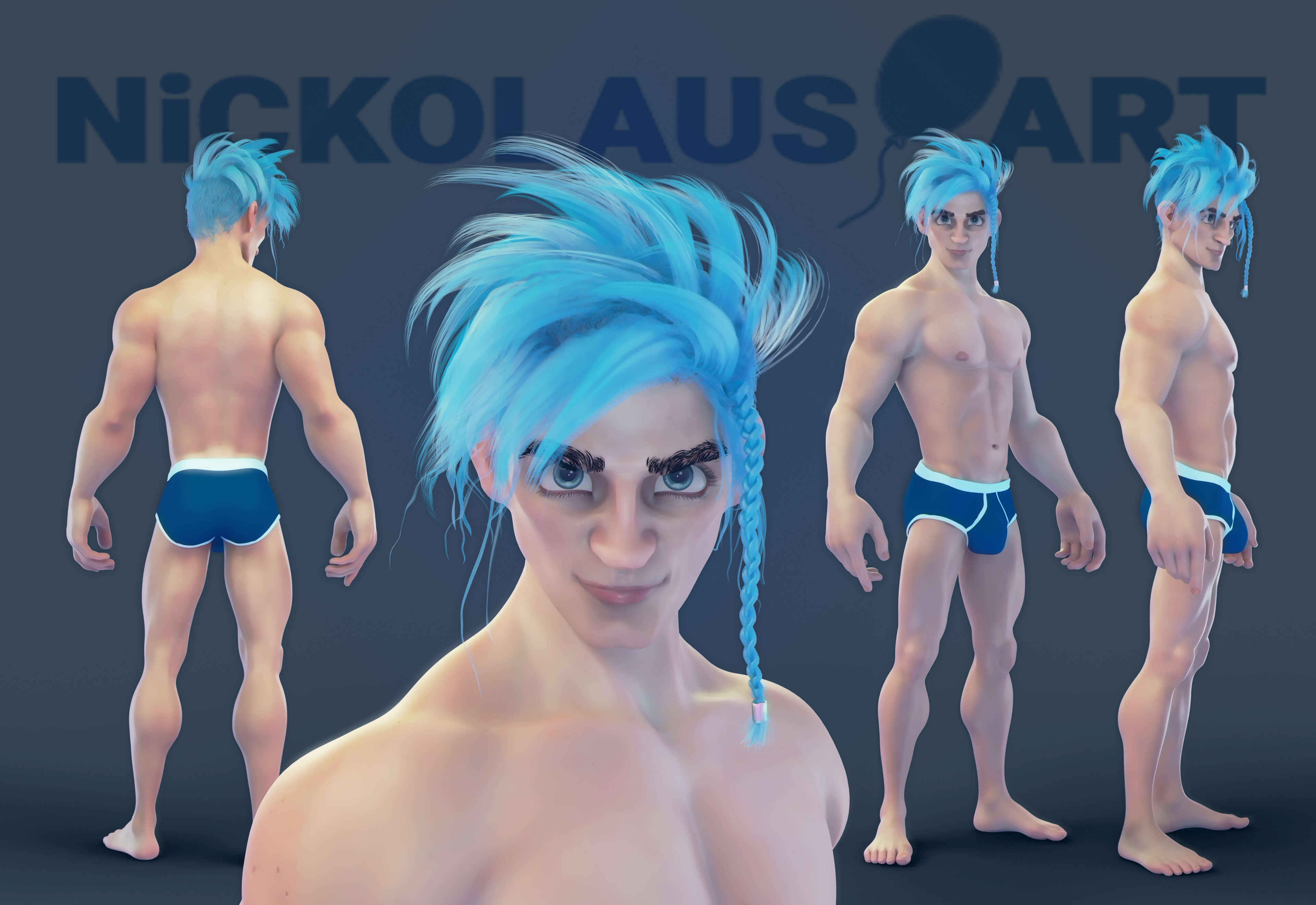Toon Kristoff for Genesis 8 Male Promo (Censored) 3D Render