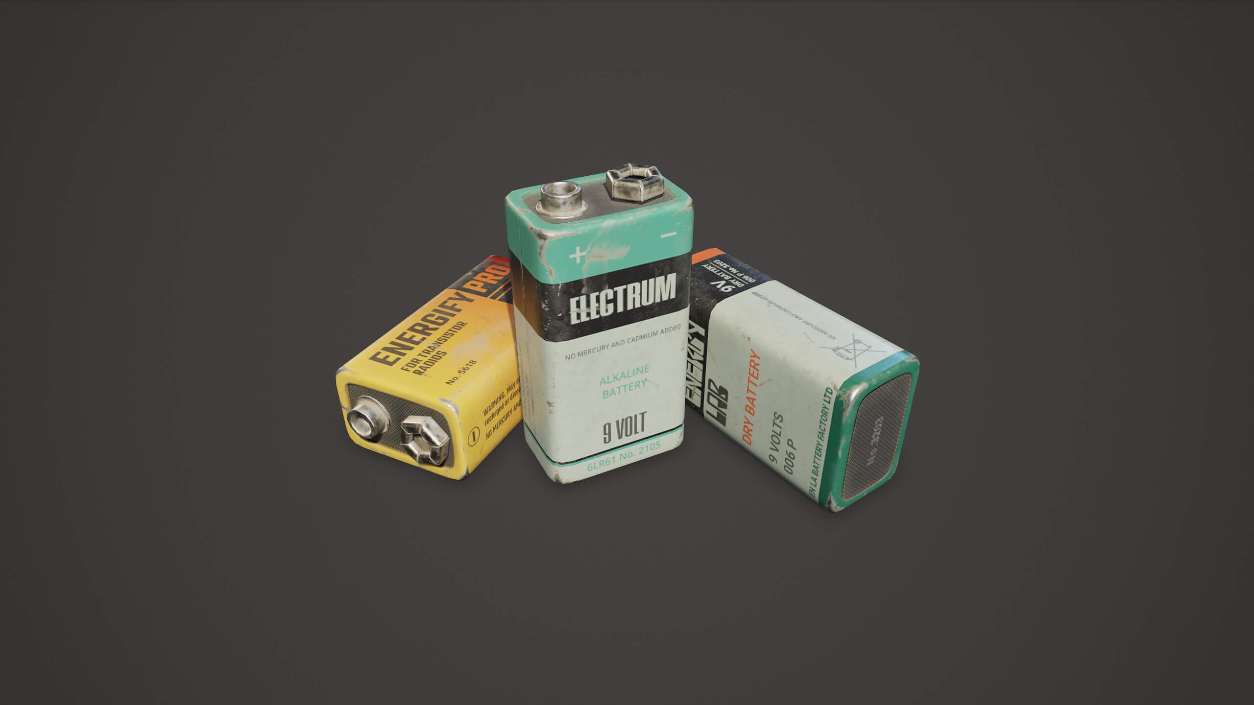 Battery PP3 9V - 3D Model by NickStarArt