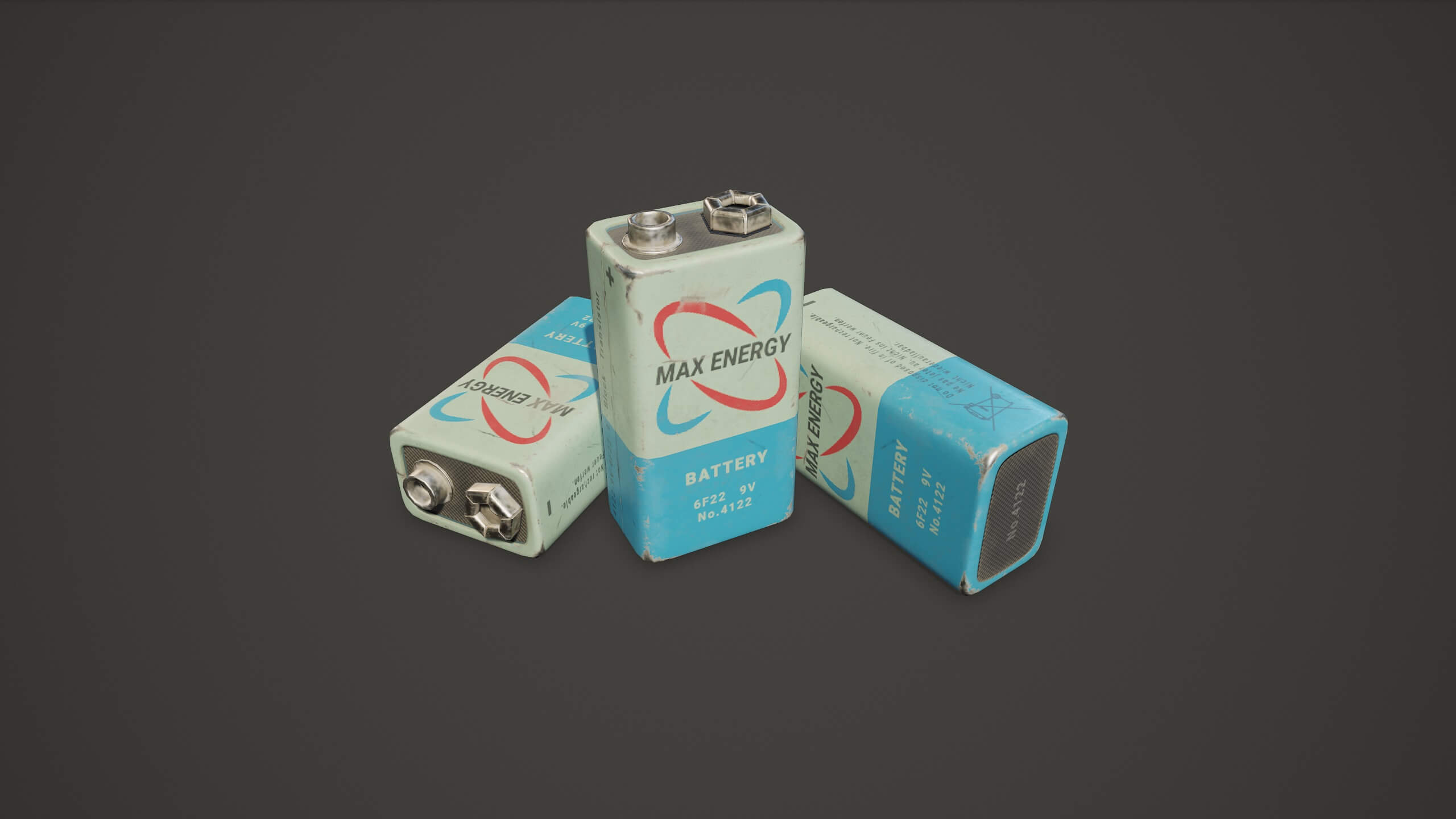 Battery PP3 9V - 3D Model by NickStarArt