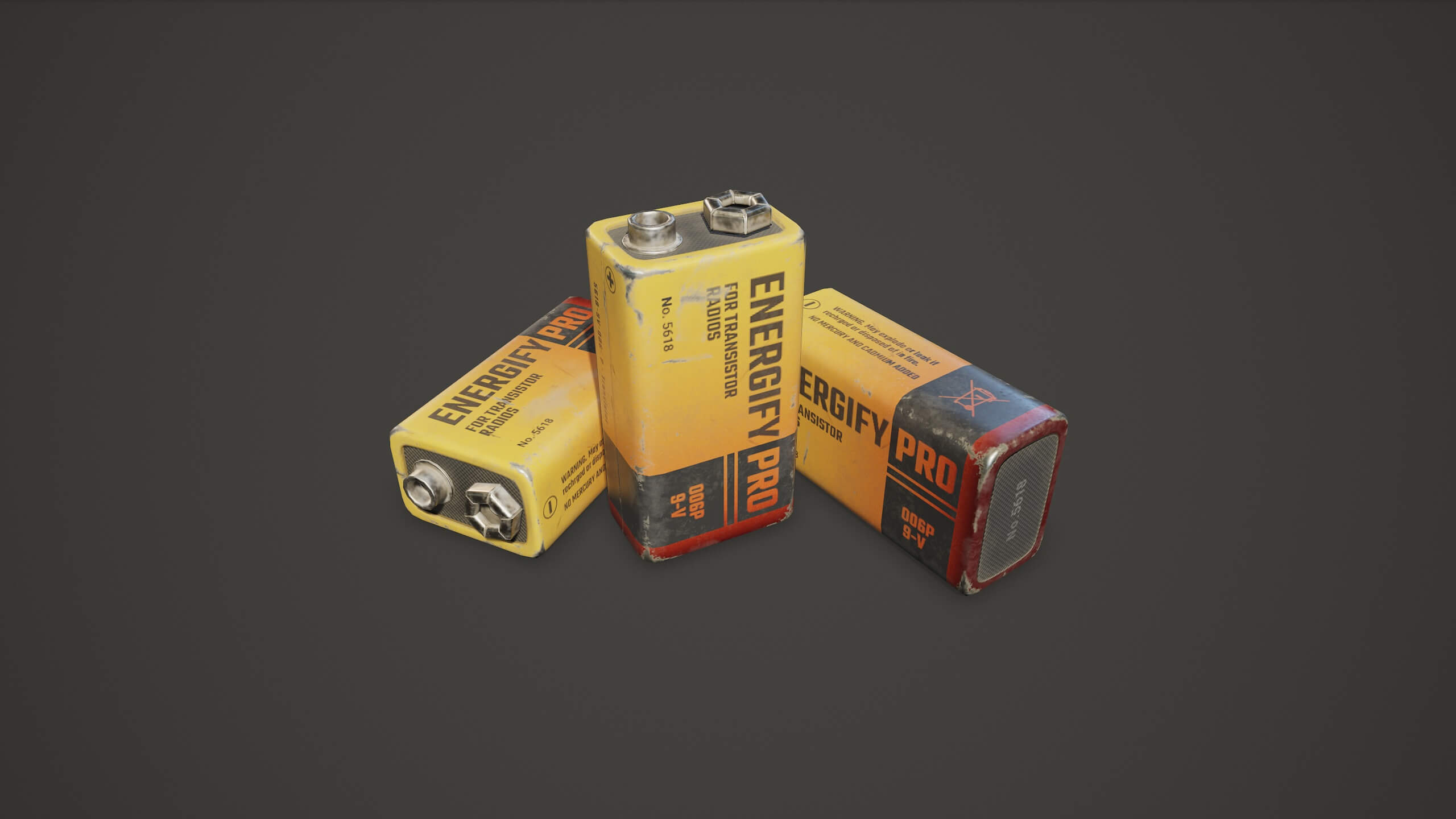 Battery PP3 9V - 3D Model by NickStarArt