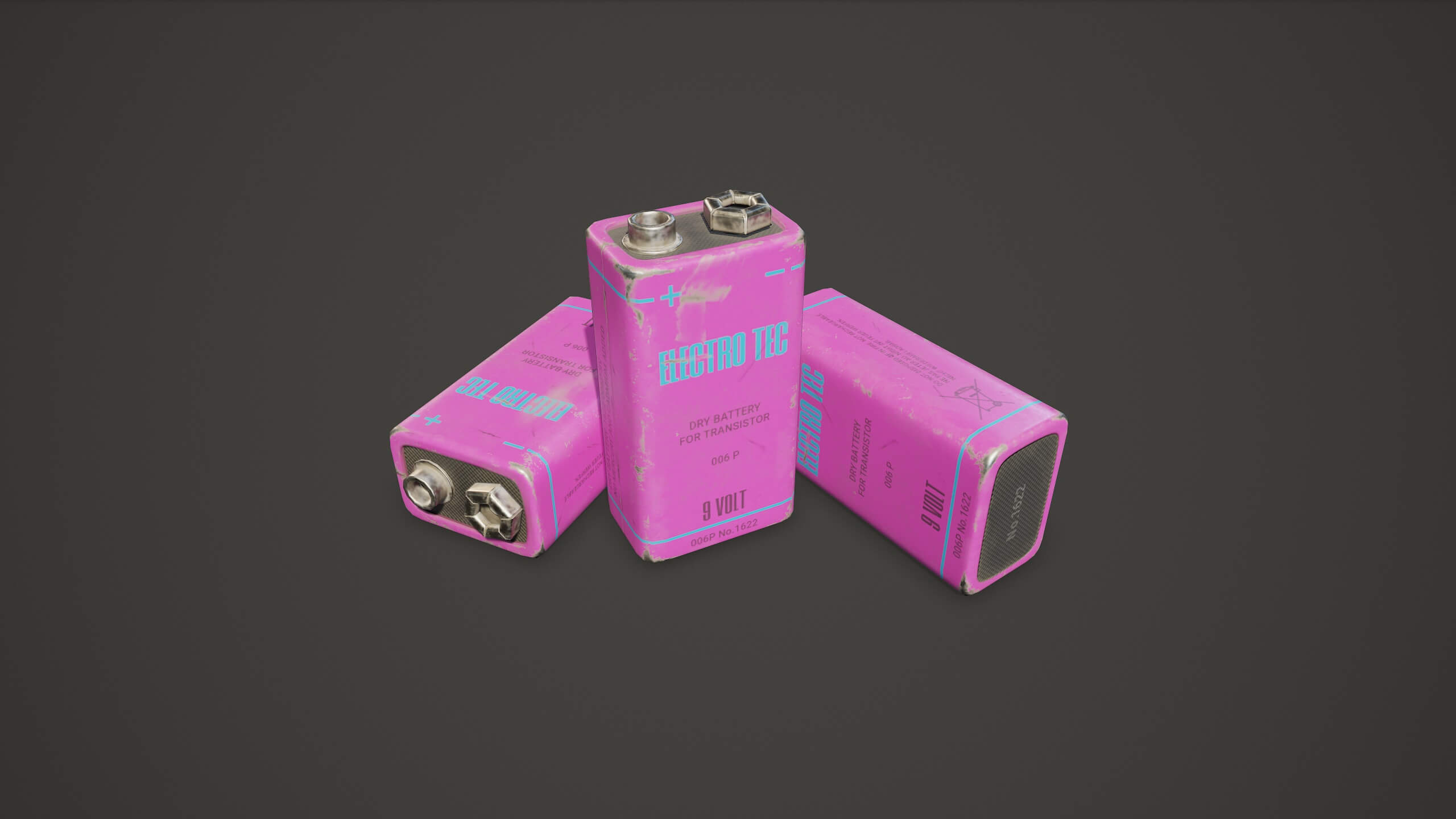 Battery PP3 9V - 3D Model by NickStarArt