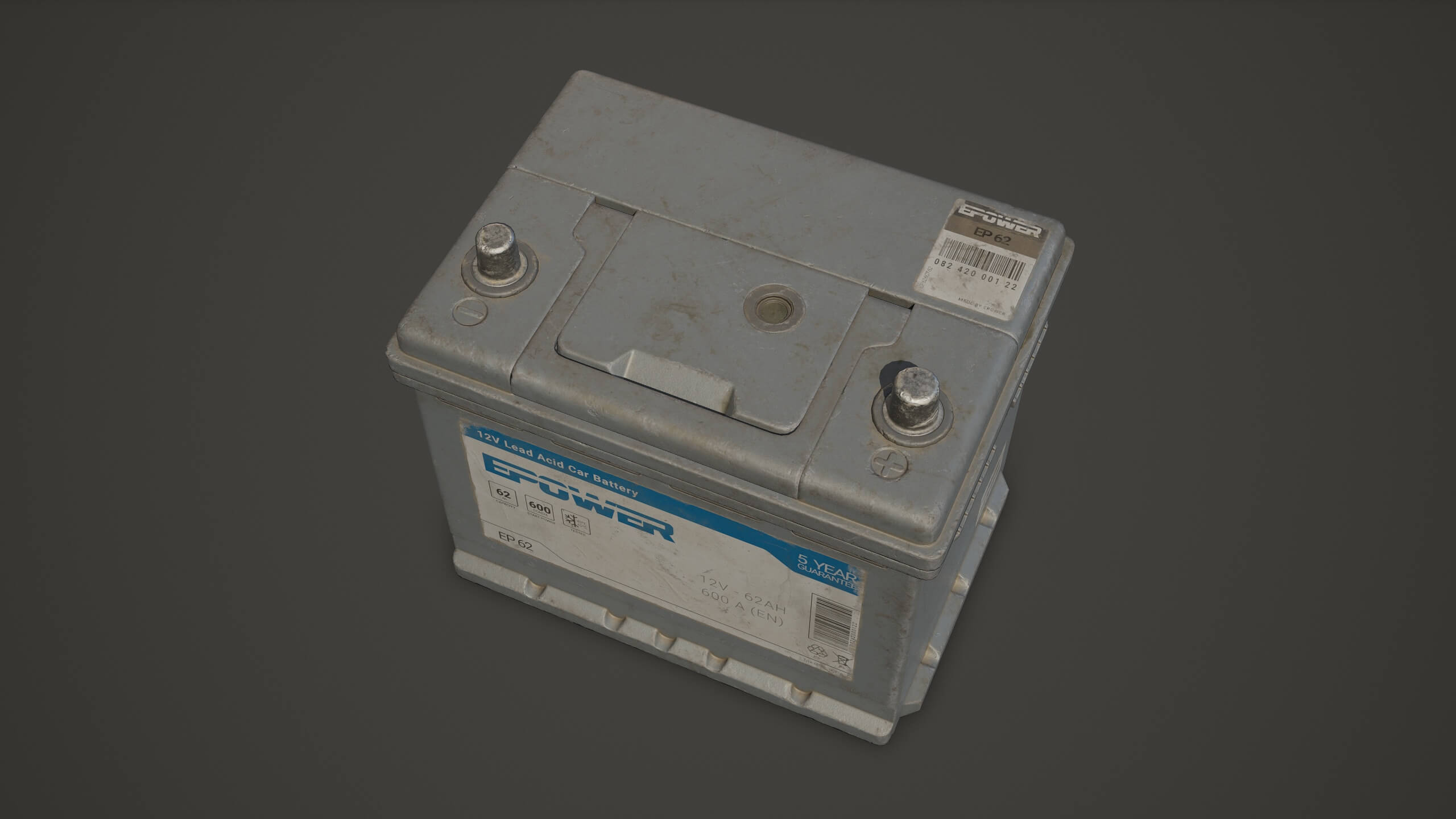 Car Battery 62 6Ct 12 Volt - 3D Model by NickStarArt