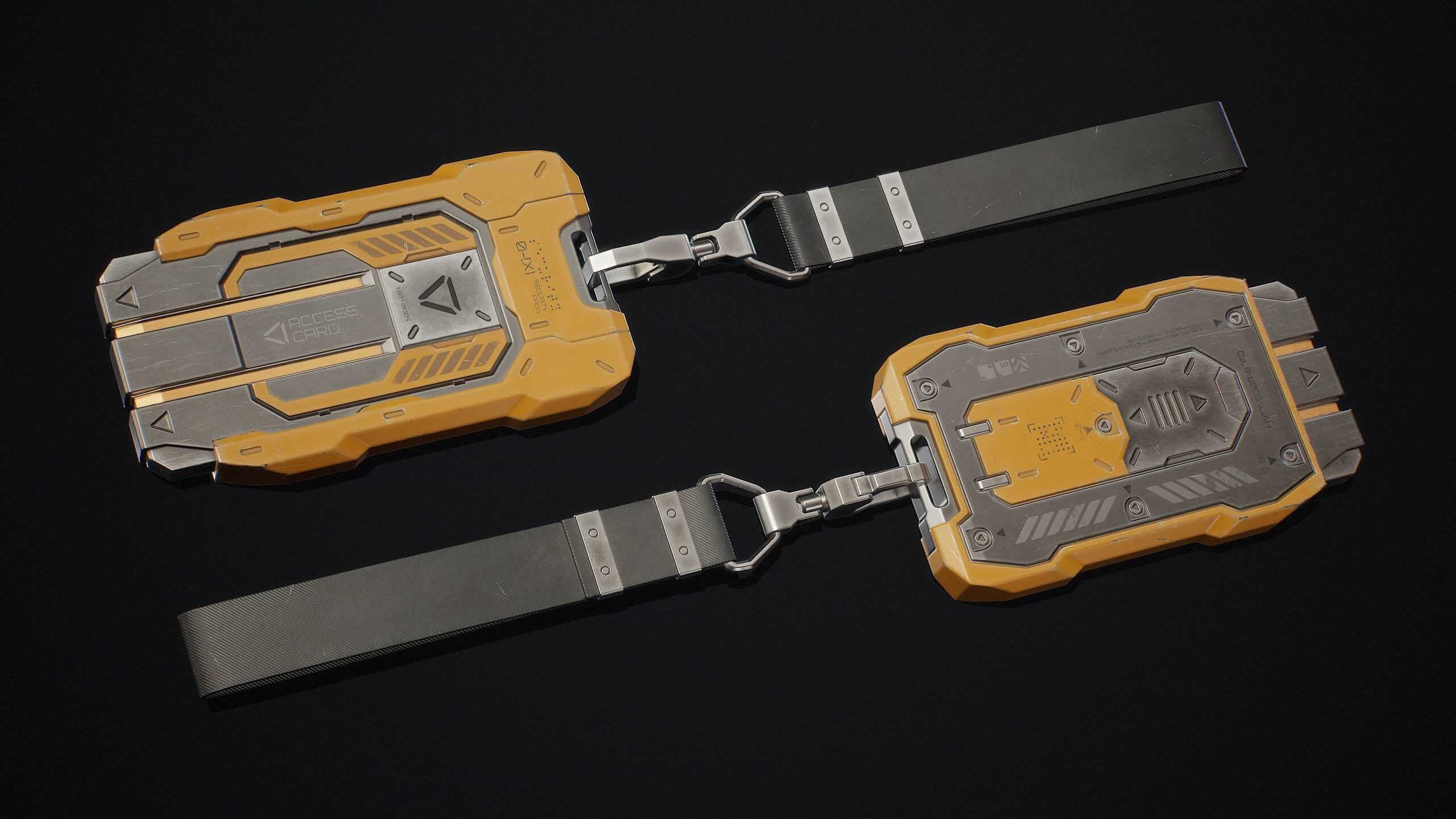 Sci-Fi Keycard 5 Color Options 3D Model by NickStarArt