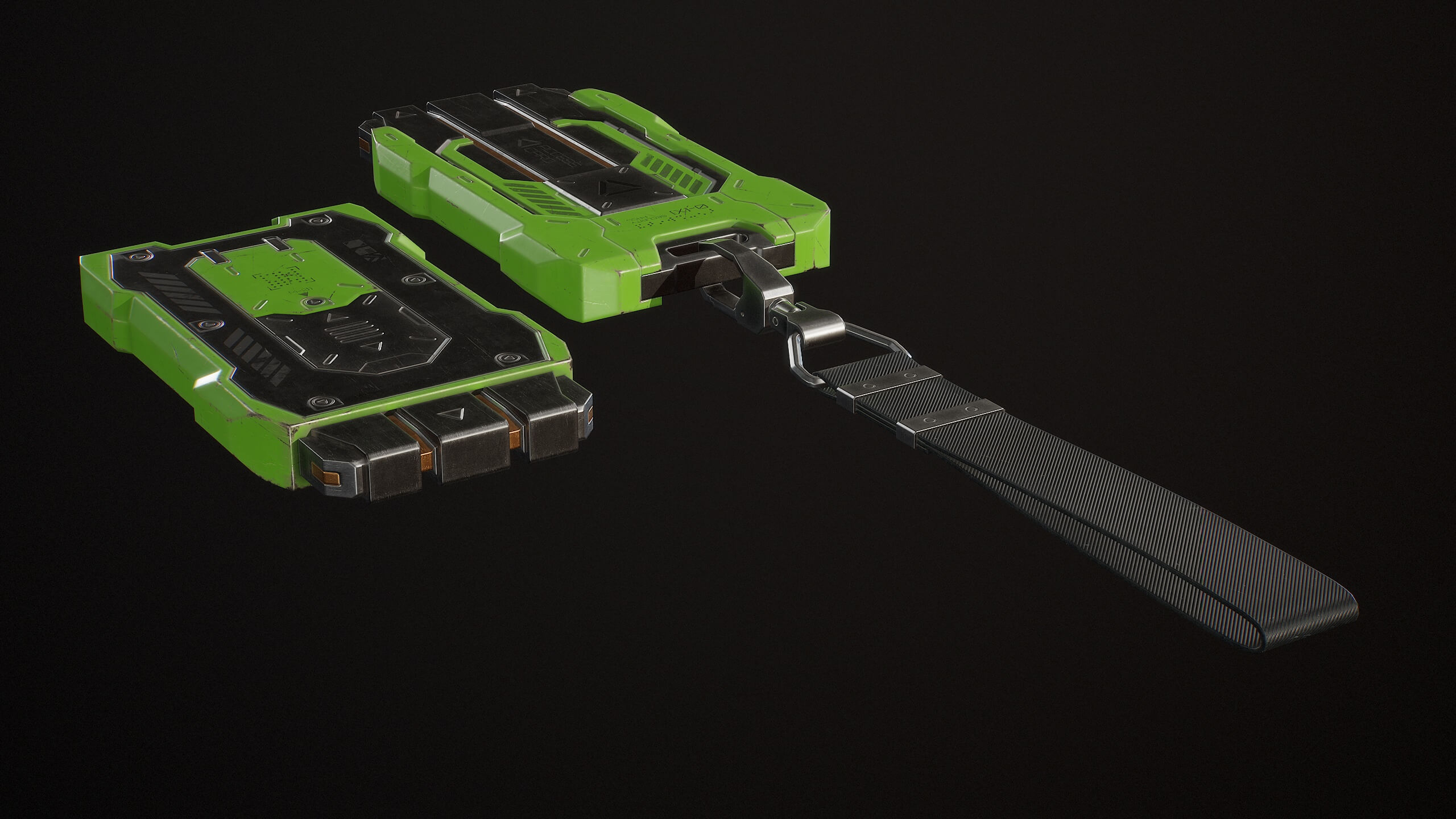 Sci-Fi Keycard 5 Color Options 3D Model by NickStarArt