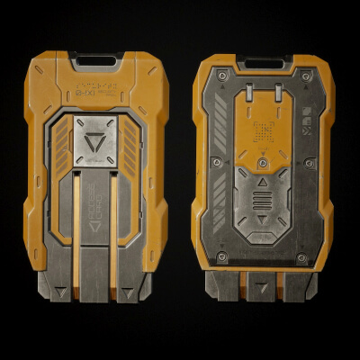 Sci-Fi Keycard 5 Color Options 3D Model by NickStarArt