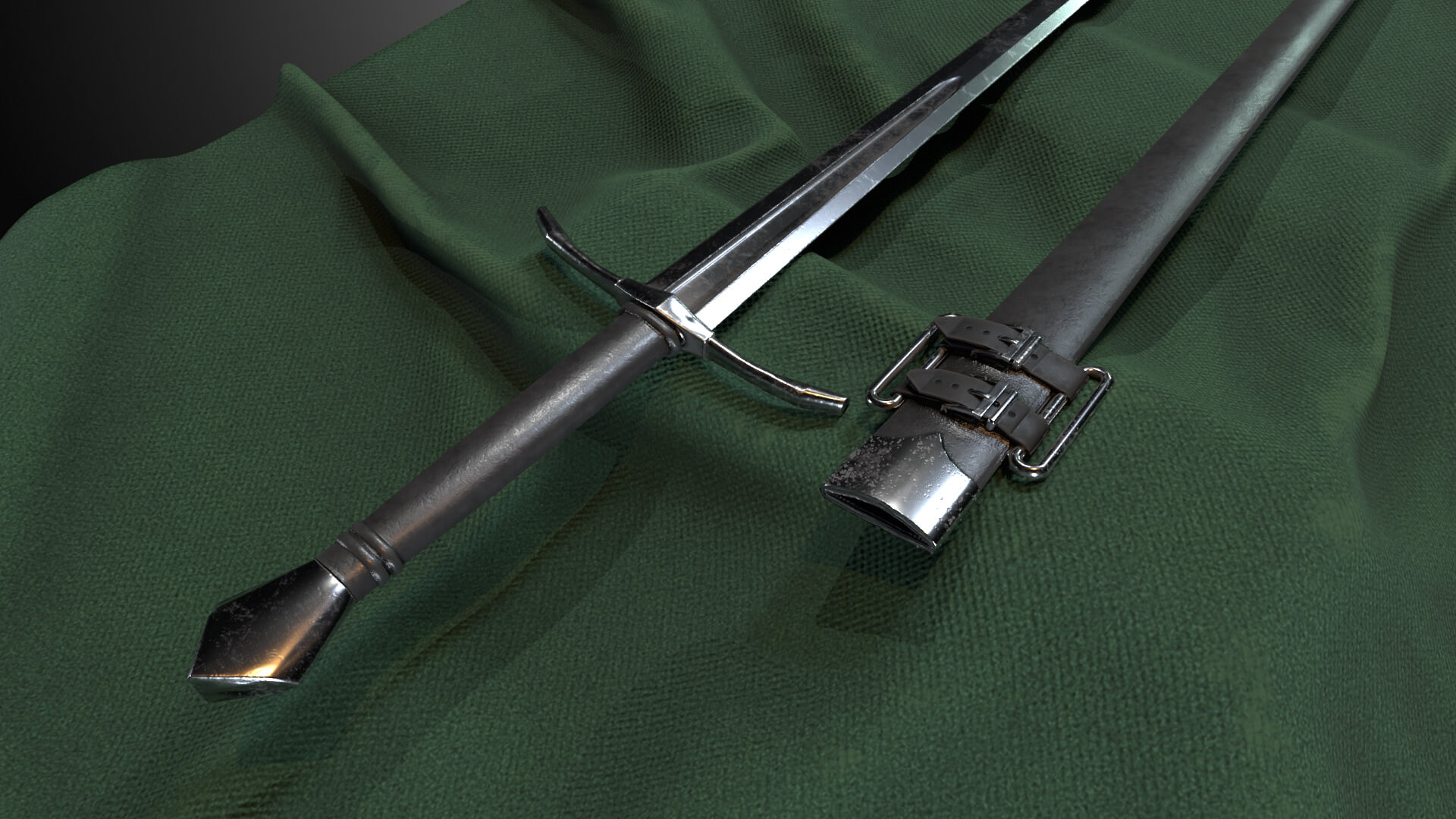 Bastard Sword - 3D Model by Nico_Ni