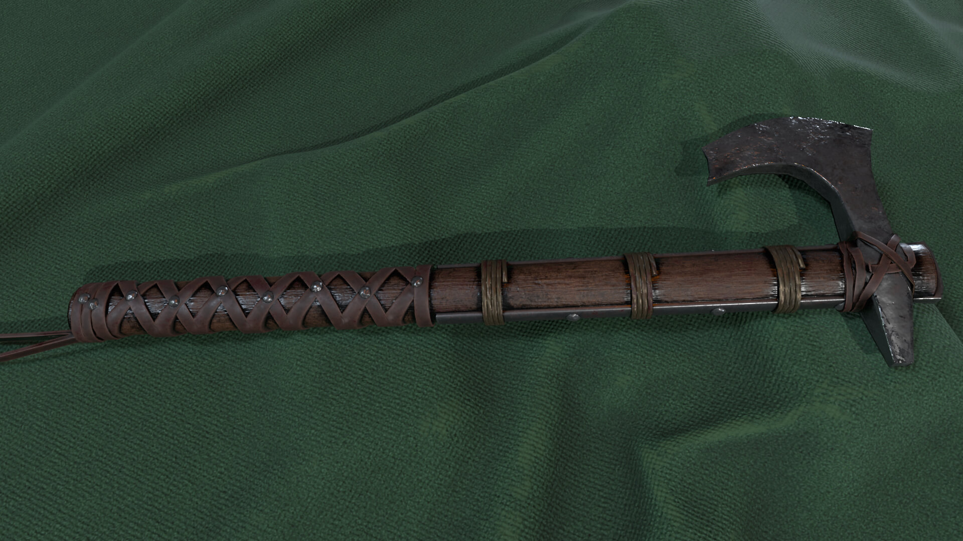 One-Hand Battle Ax 3D Model by Nico_Ni