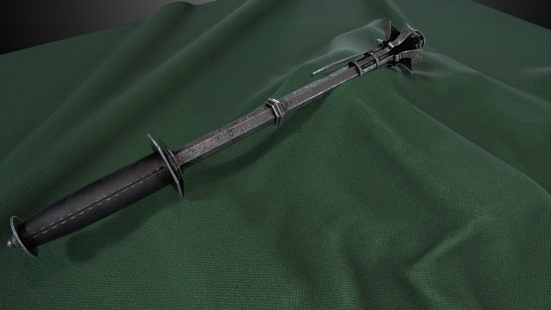 One-Handed Feathered Mace 3D Model by Nico_Ni