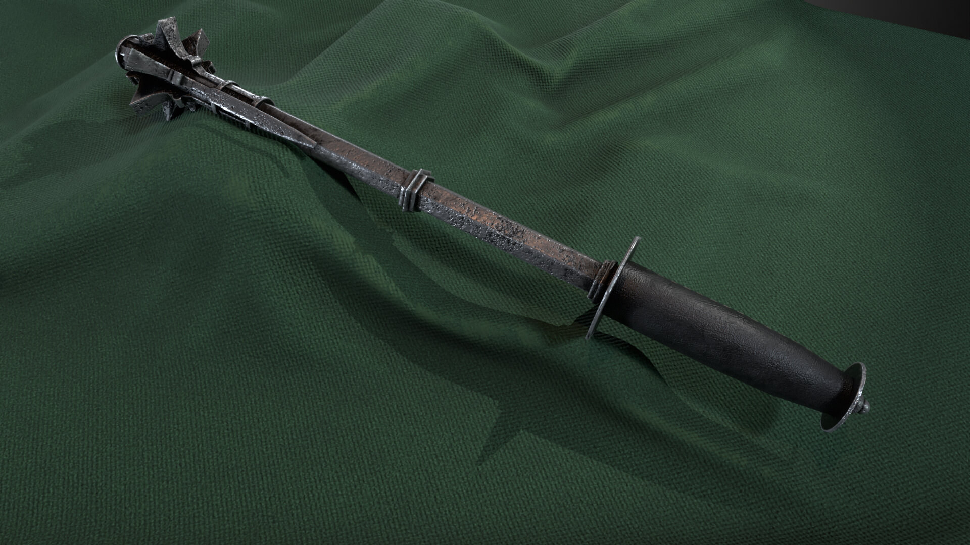 One-Handed Feathered Mace 3D Model by Nico_Ni