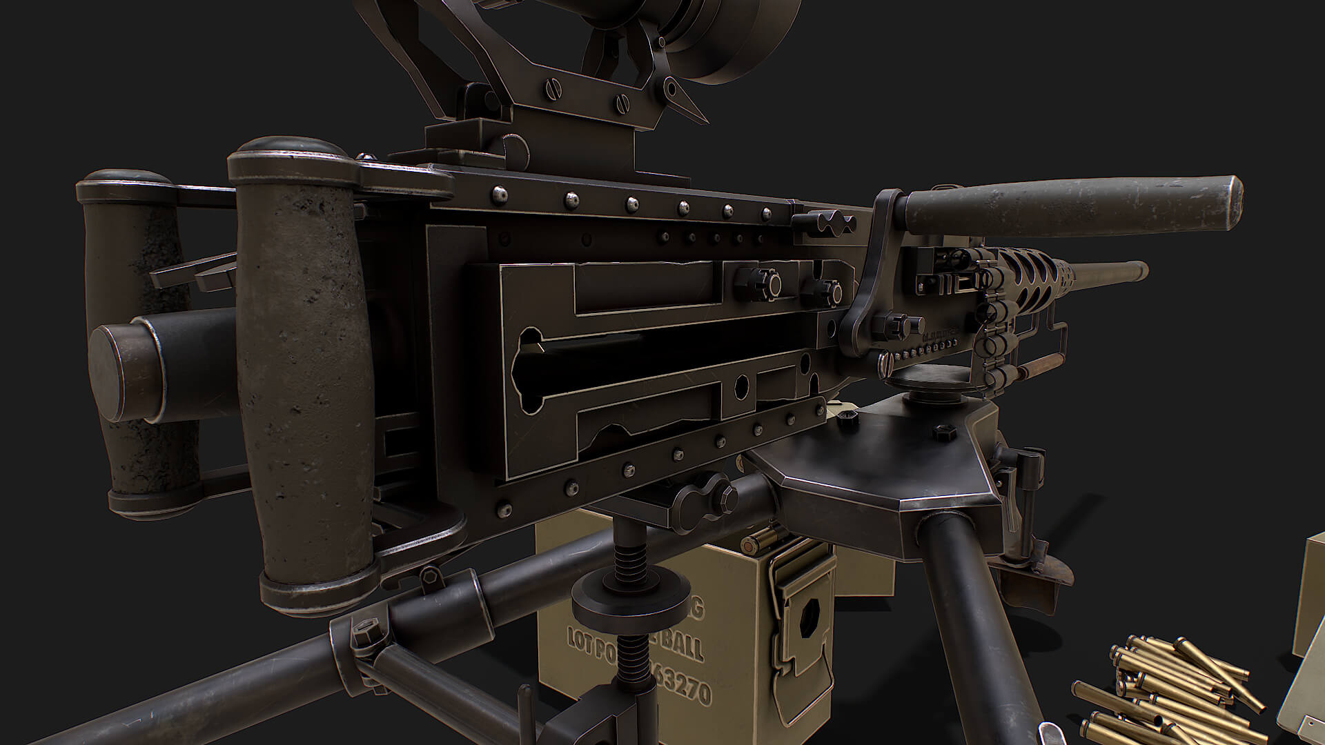 Army Machine Gun With Optical Sight - 3D Model by Nicu_Tepes