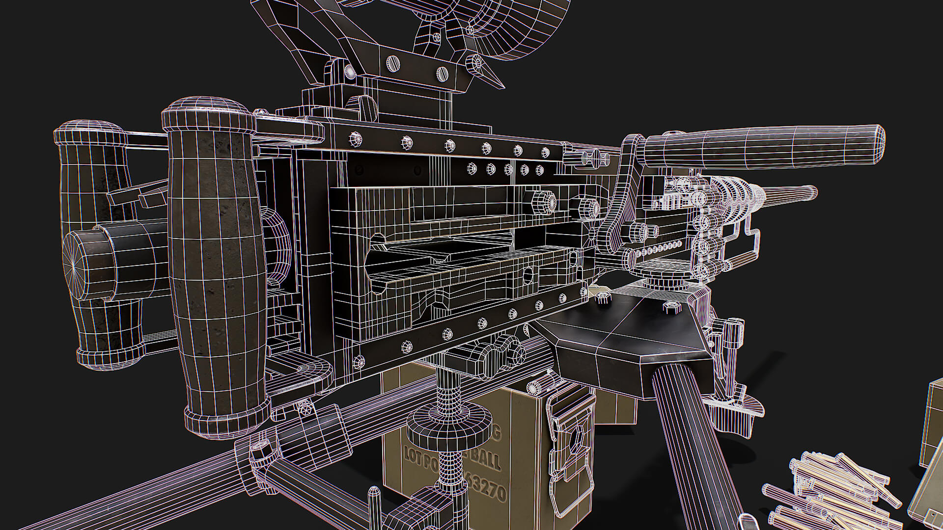 Army Machine Gun With Optical Sight - 3D Model by Nicu_Tepes