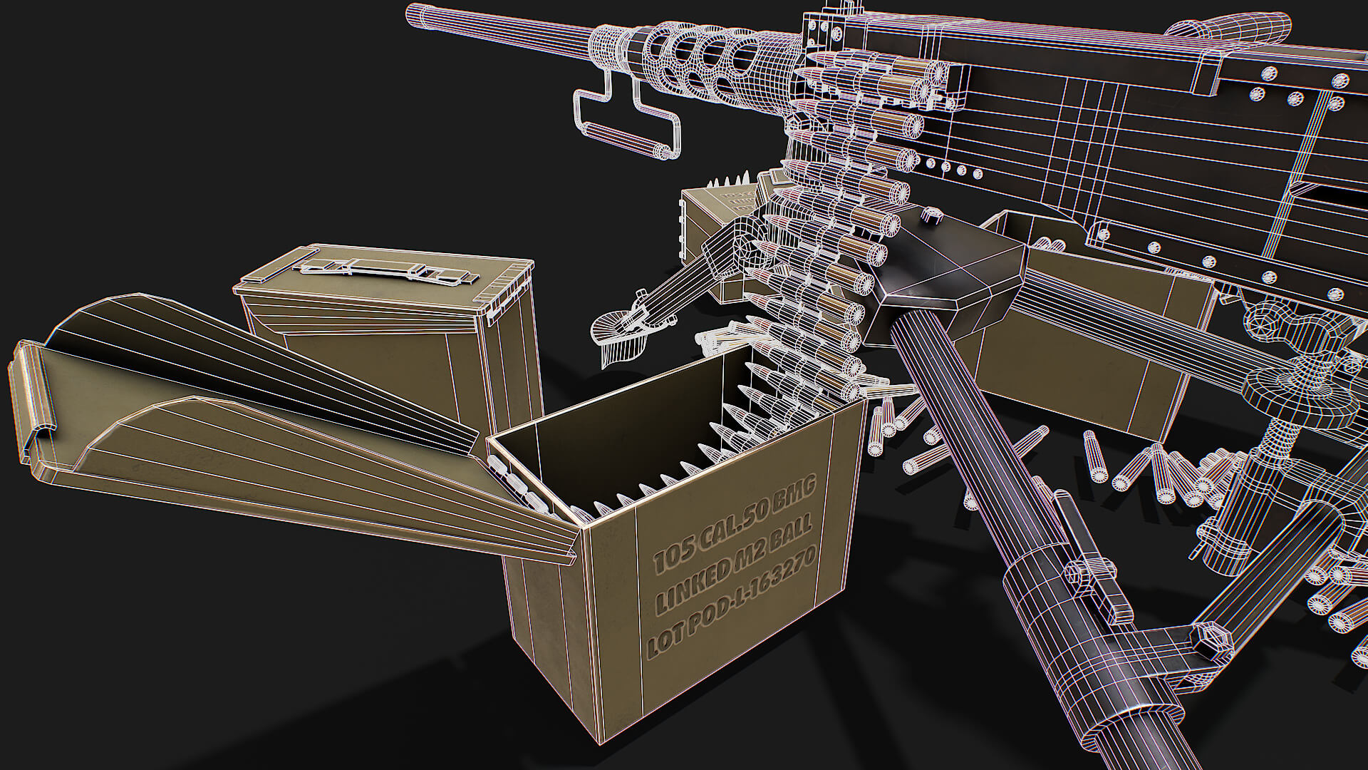 Army Machine Gun With Optical Sight - 3D Model by Nicu_Tepes