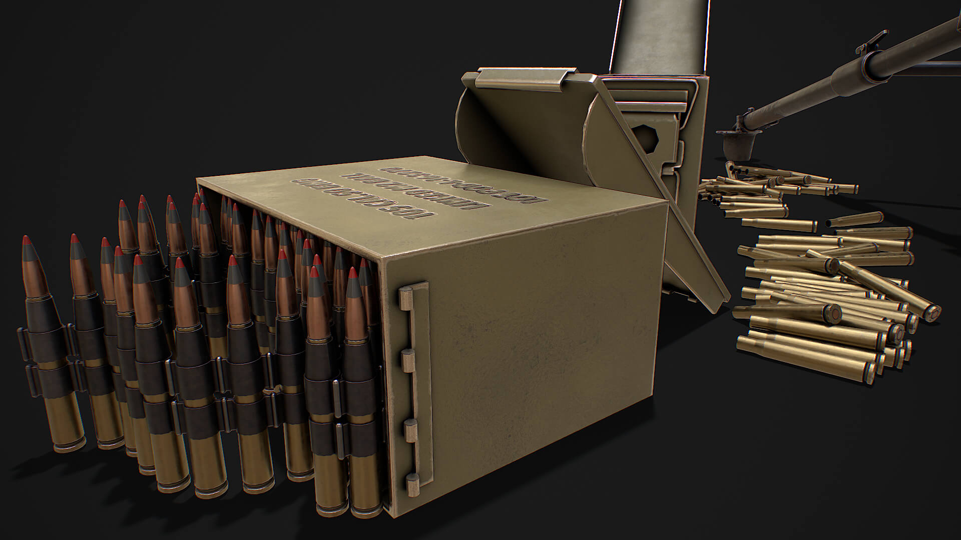 Army Machine Gun With Optical Sight - 3D Model by Nicu_Tepes