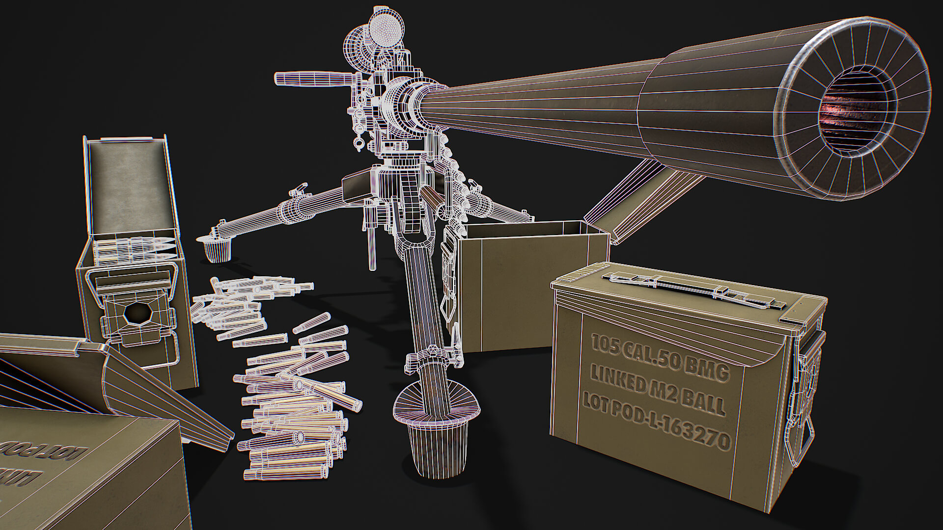 Army Machine Gun With Optical Sight - 3D Model by Nicu_Tepes